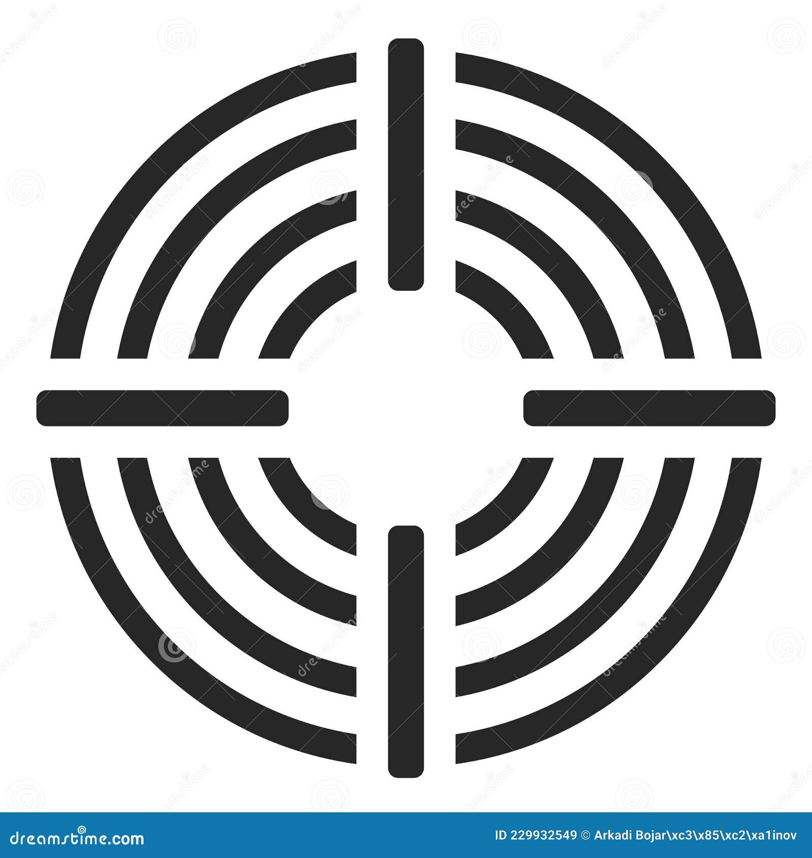 Goal or target vector icon stock vector. Illustration of destination ...