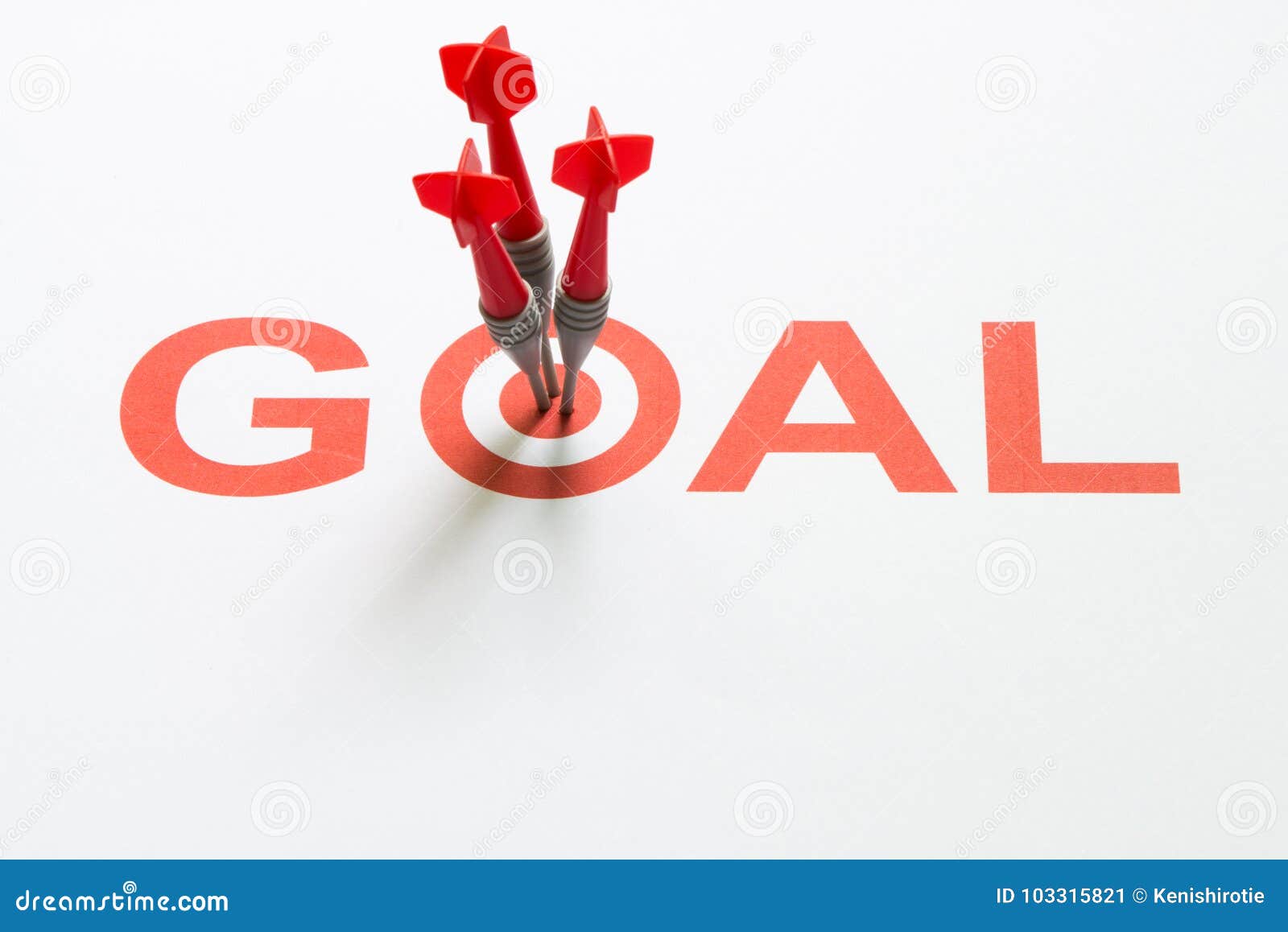 Goal Text with Dart on Target Stock Image - Image of vision, isolated ...