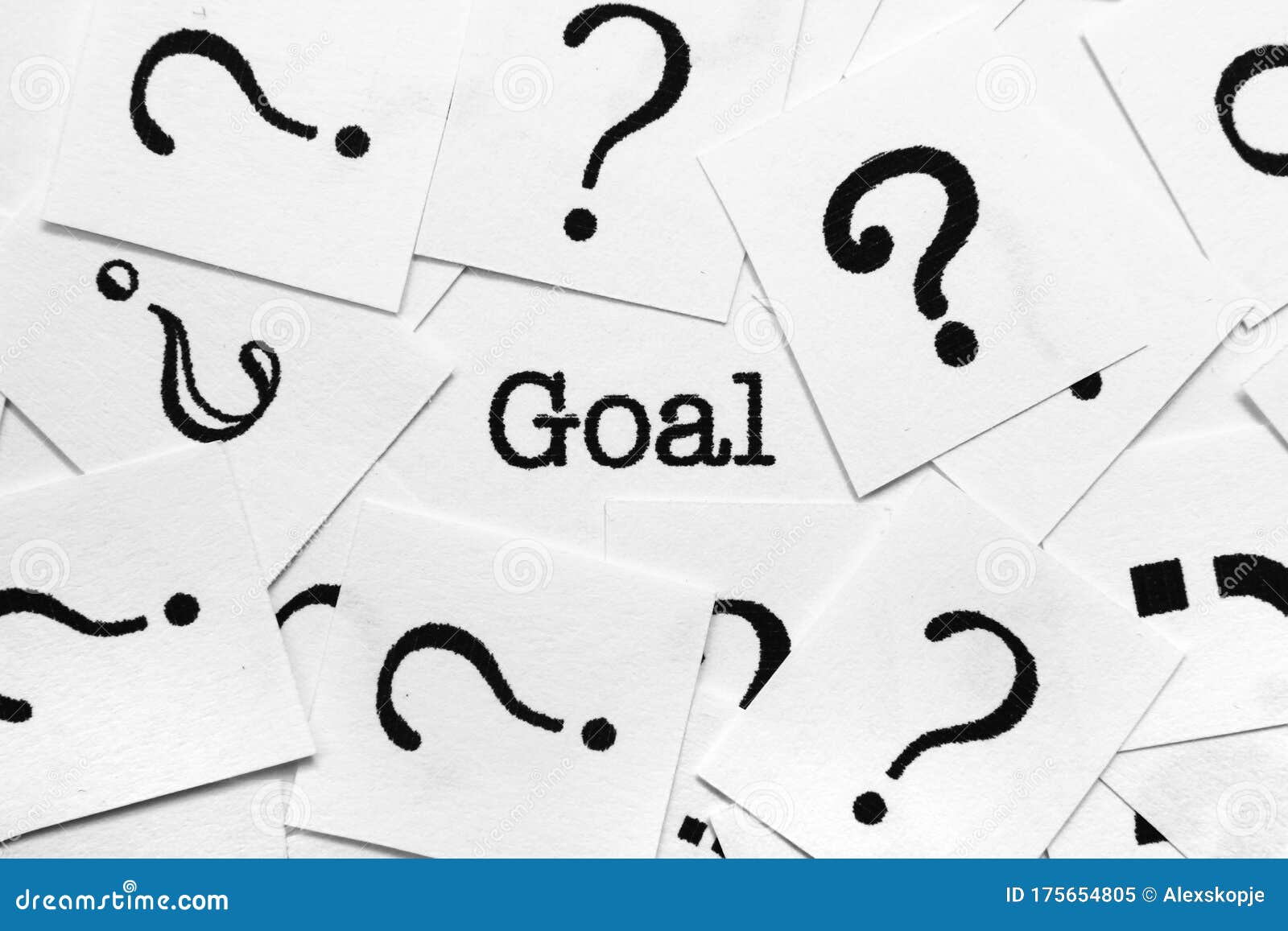 Goal Text and Question Mark Stock Image - Image of frequently, problem ...