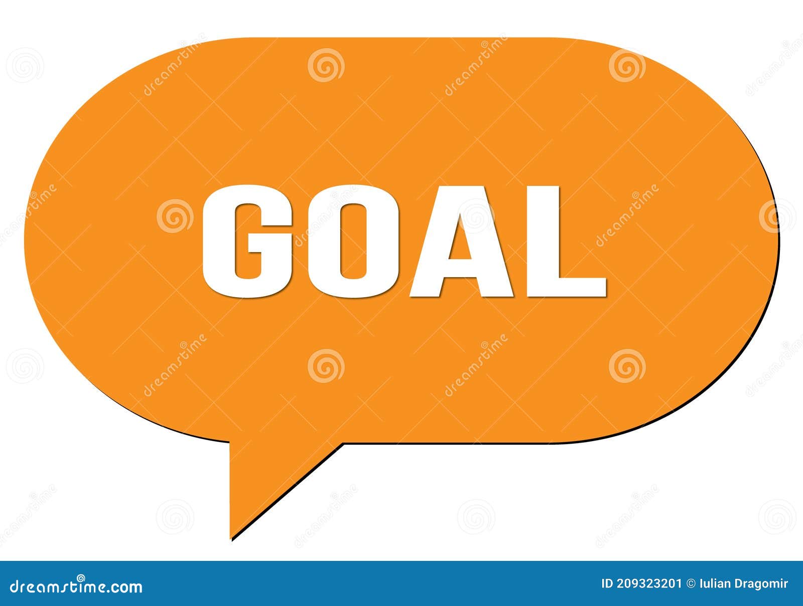 GOAL Text Written in an Orange Speech Bubble Stock Illustration ...