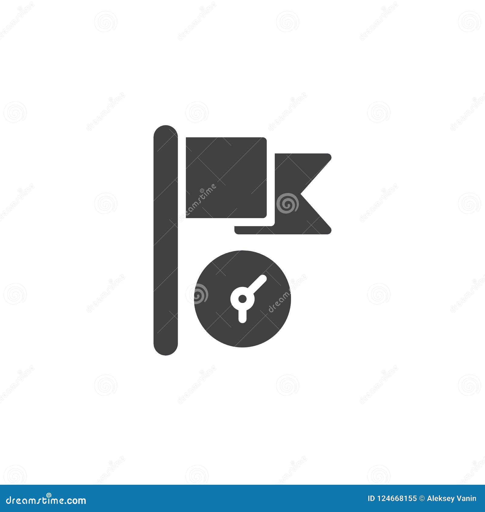 Goal time vector icon stock vector. Illustration of strategy - 124668155