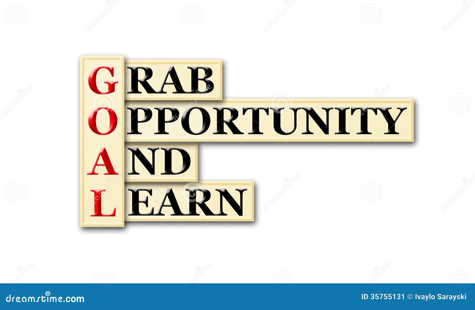 Goal to learn stock illustration. Illustration of motivation - 35755131