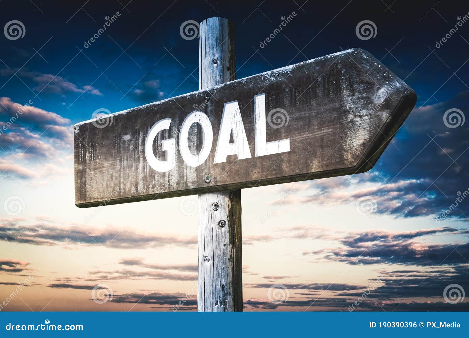 Goal - Wooden Signpost, Roadsign with One Arrow Stock Photo - Image of ... Goal - Wooden Signpost, Roadsign with One Arrow Stock Photo - Image of ...