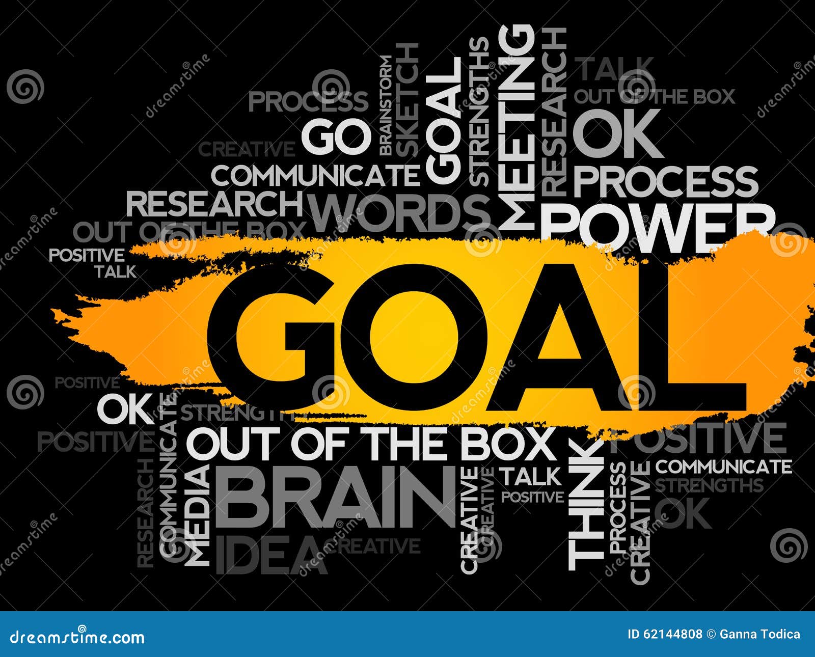 GOAL. Word Business Collage Stock Illustration - Illustration of cloud ...