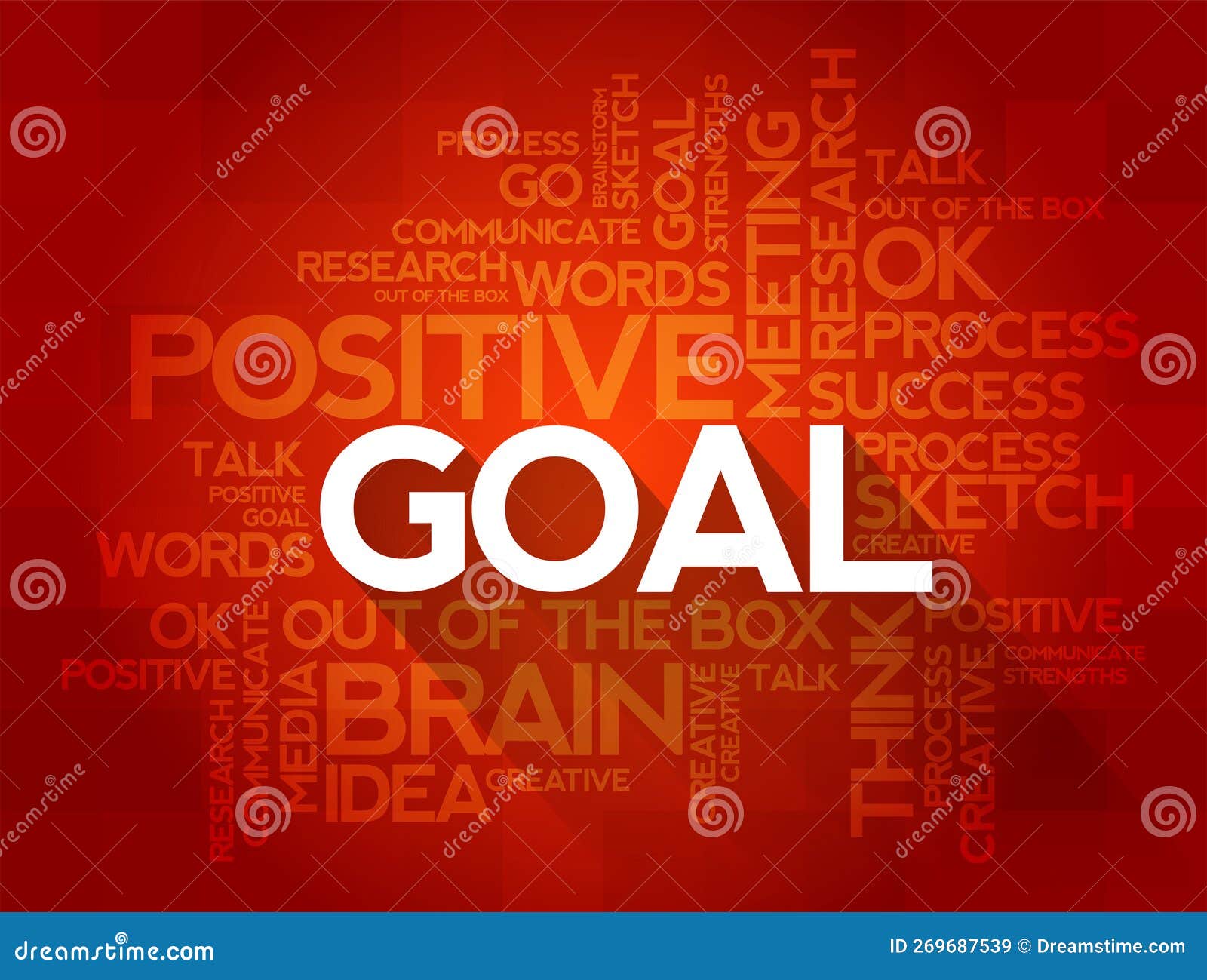 GOAL Word Cloud Collage, Business Concept Background Stock Illustration ...