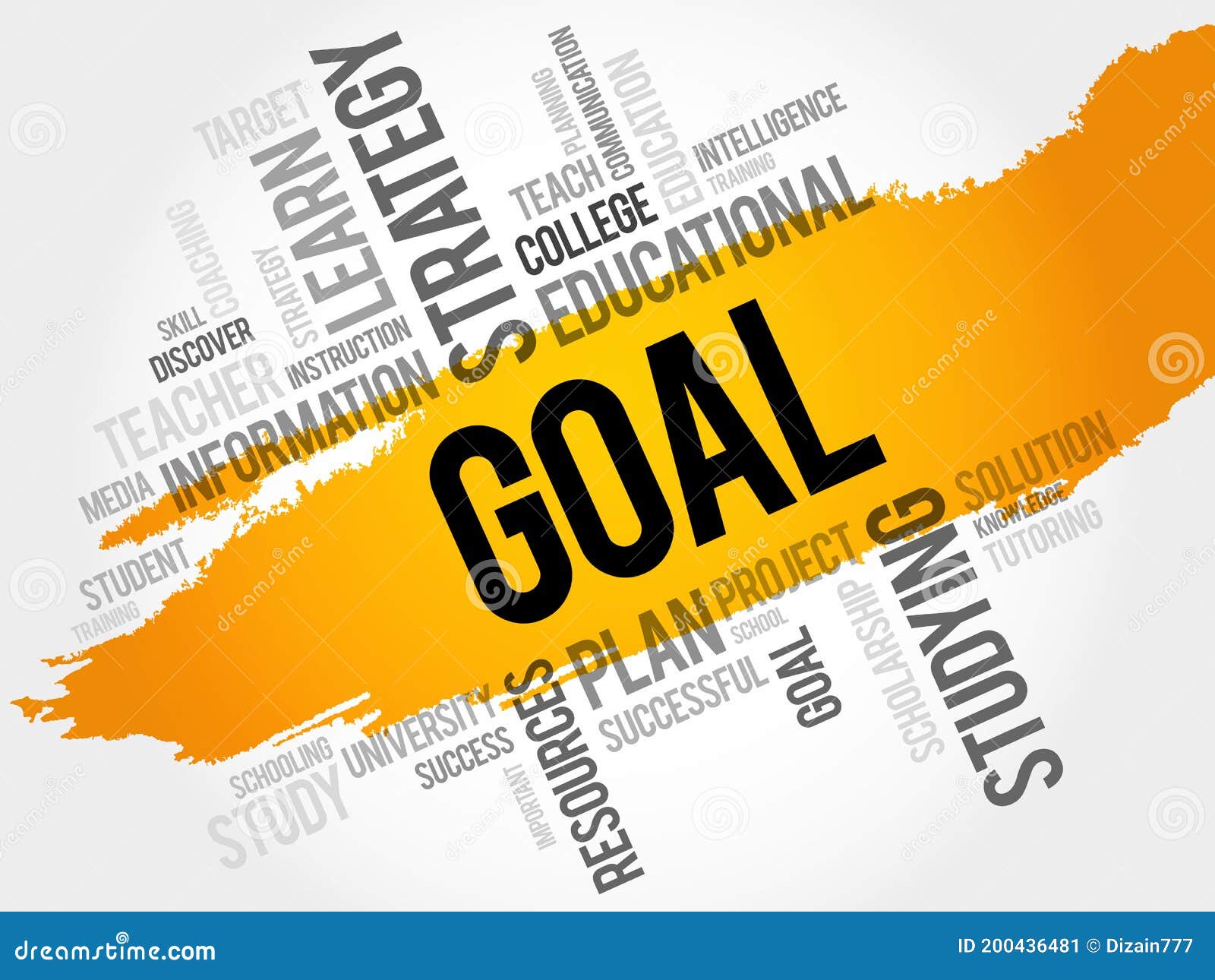 GOAL word cloud stock illustration. Illustration of coaching - 200436481