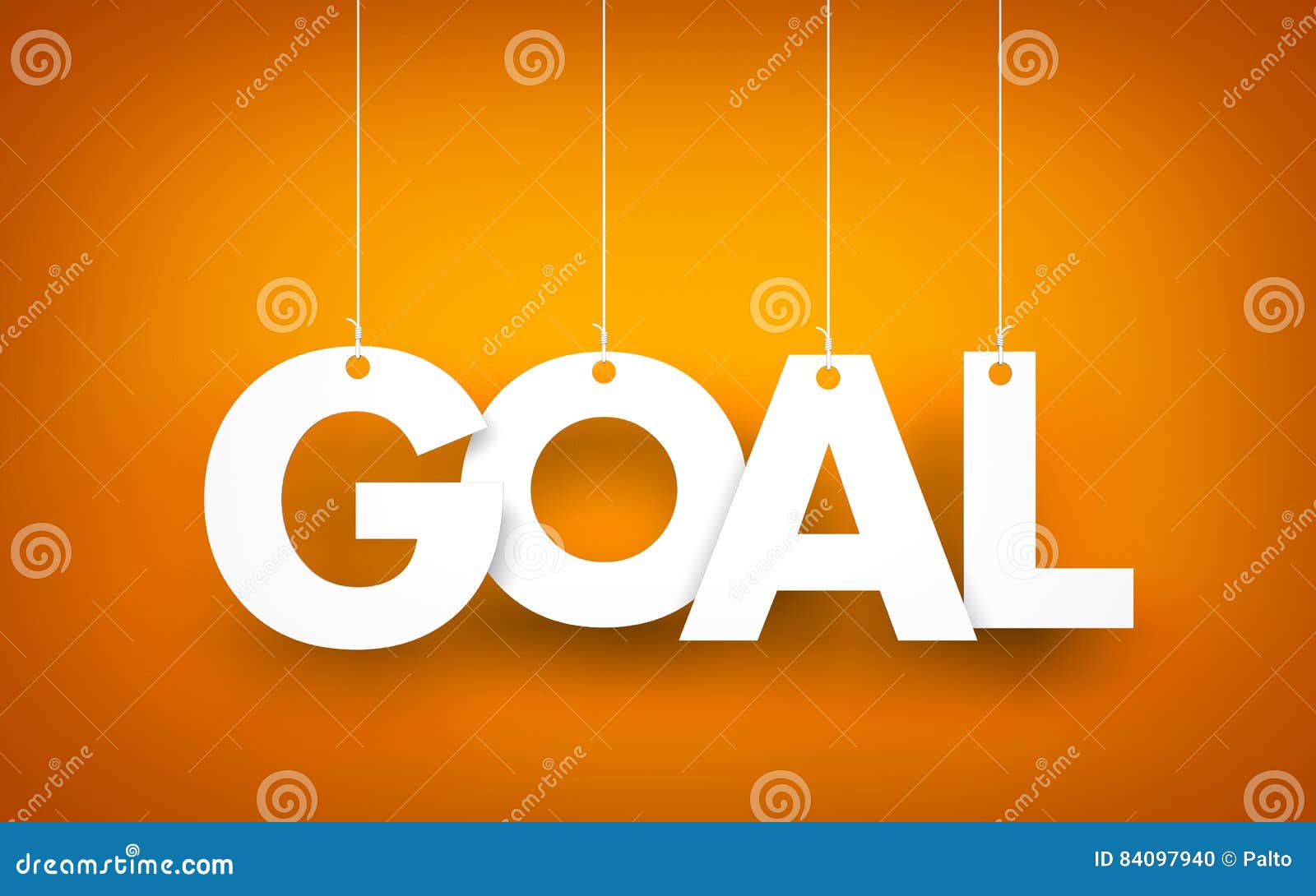 Goal Word Lifted By Cheerleader Team Hoping For Win And Success Royalty ...