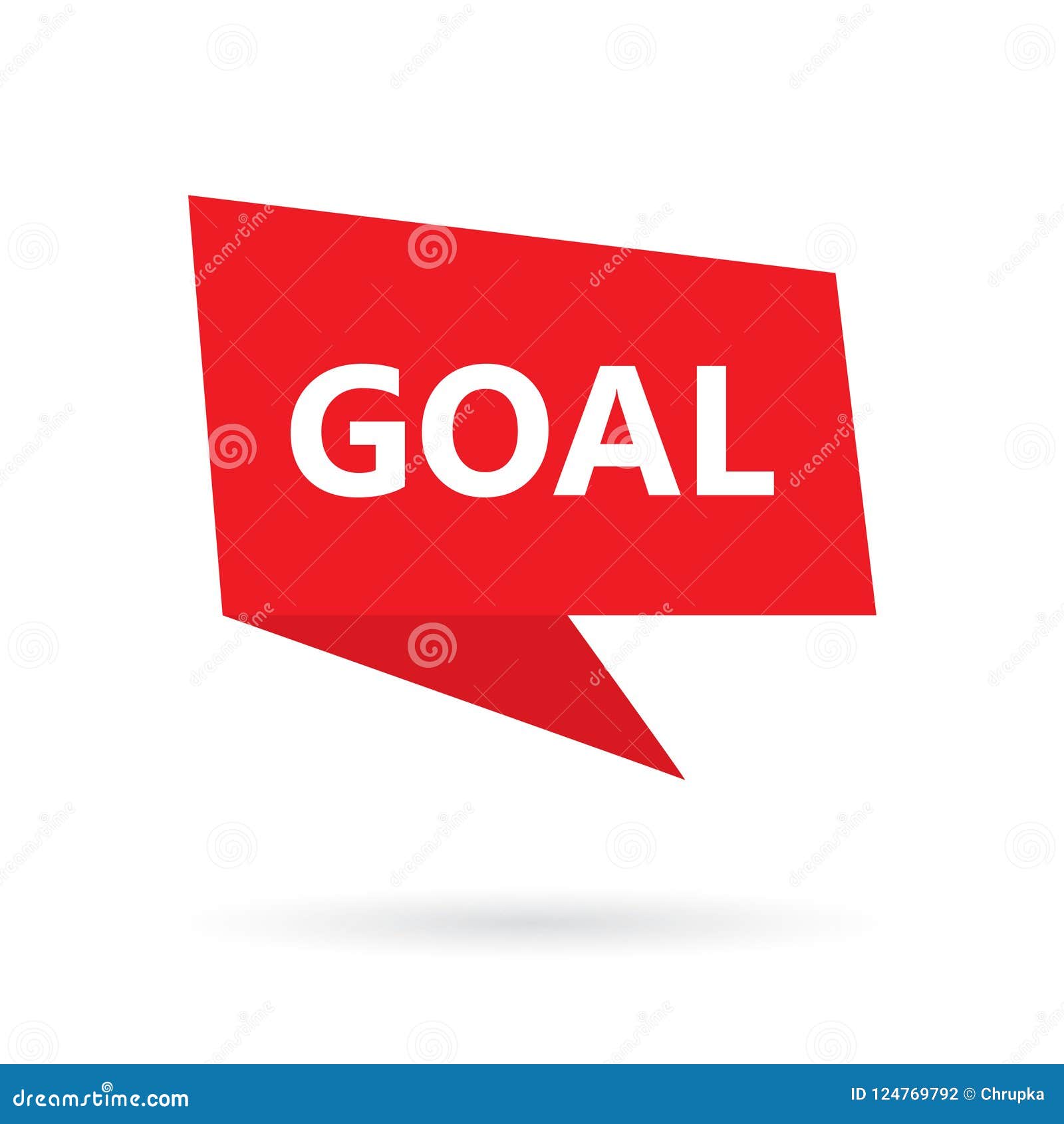 Goal Word on a Speach Bubble Stock Vector - Illustration of product ...