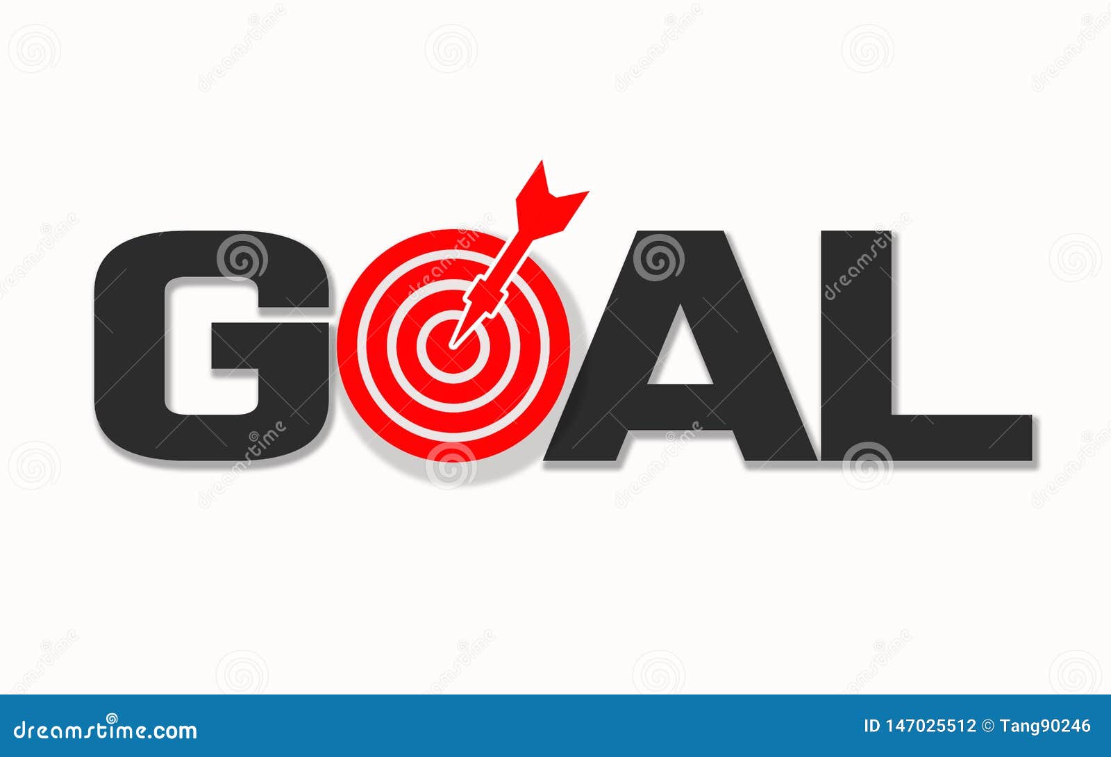 Goal Word with Targets and Arrows Stock Illustration - Illustration of ...