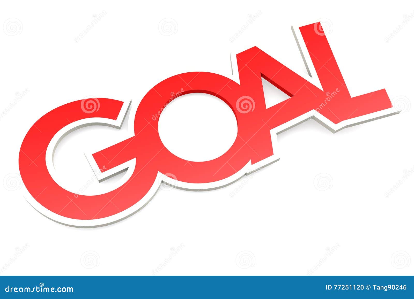 Goal Word with White Border Stock Illustration - Illustration of arrow ...