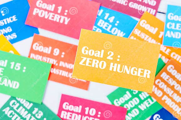 The Goal 2 : Zero Hunger. the SDGs 17 Development Goals Environment ...