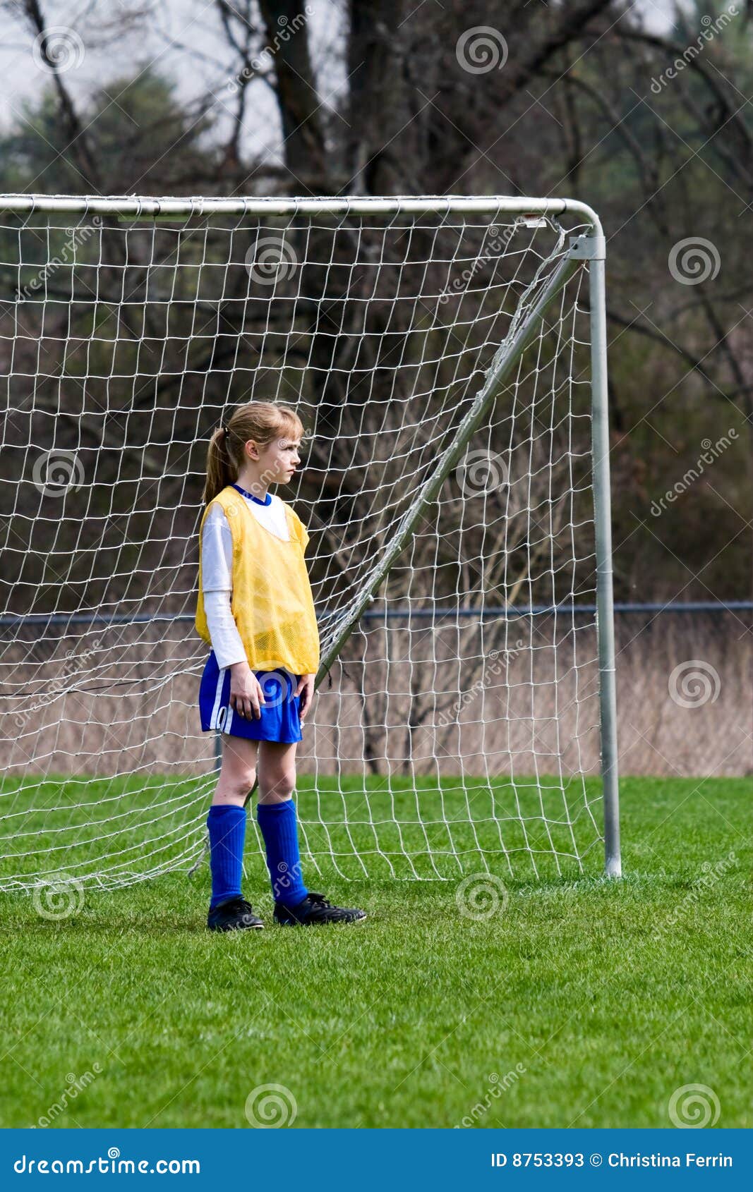 Goalie Girl stock image. Image of football, full, profile - 8753393