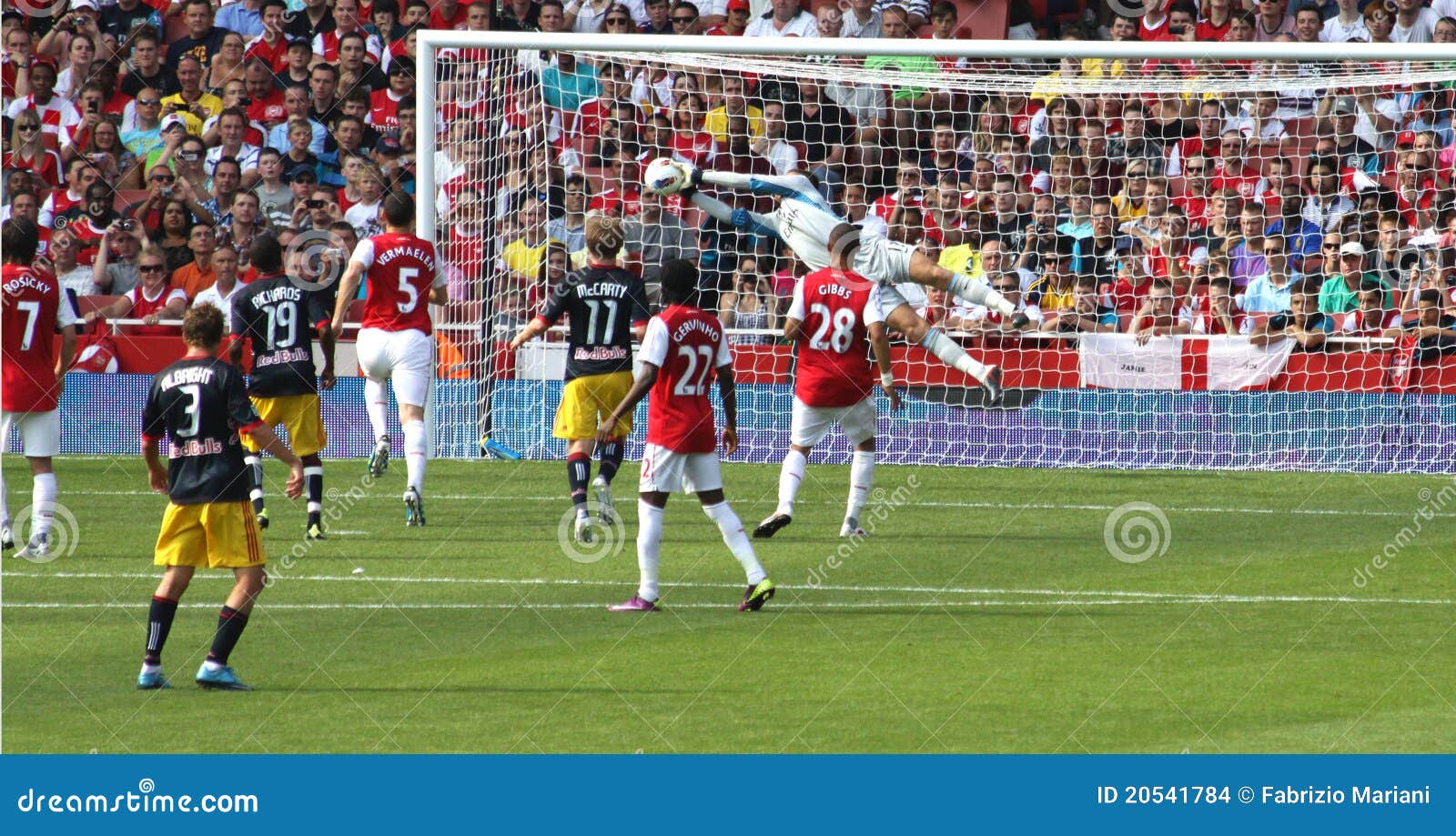Goalie Makes Save for Arsenal Editorial Stock Image - Image of goal ...