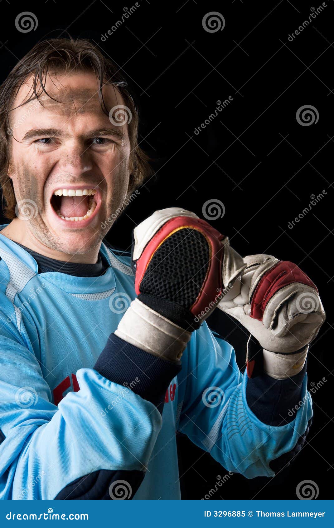 The goalkeeper stock image. Image of hand, soccer, player - 3296885