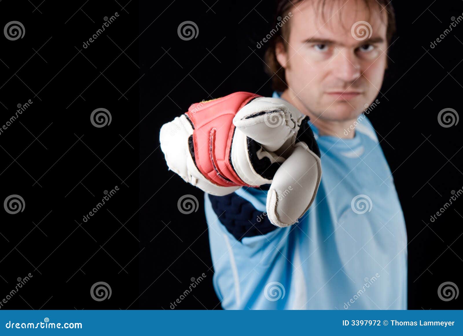 Goalkeeper in action stock photo. Image of instruction - 3397972