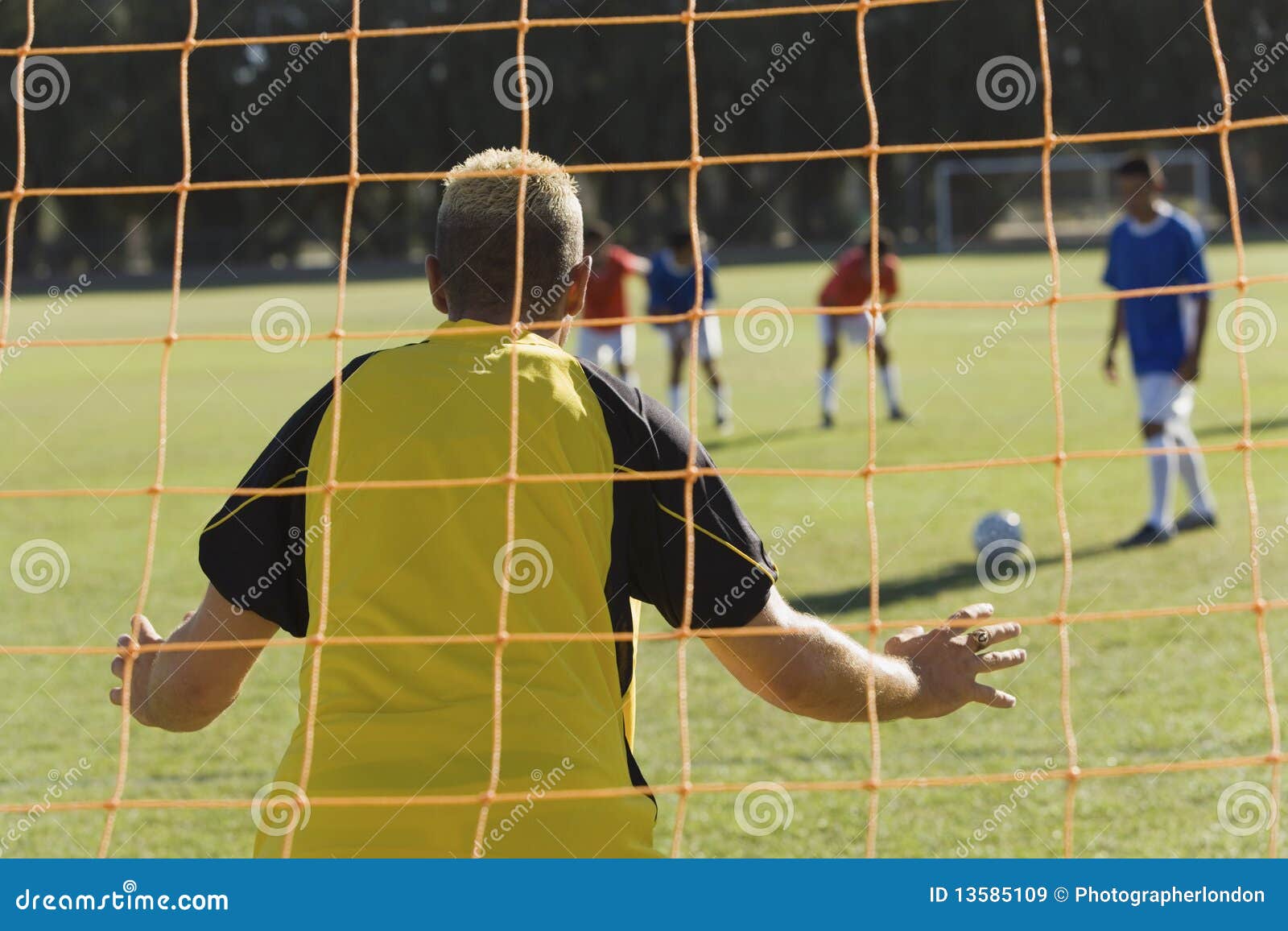 Goalkeeper defending stock image. Image of match, outdoors - 13585109