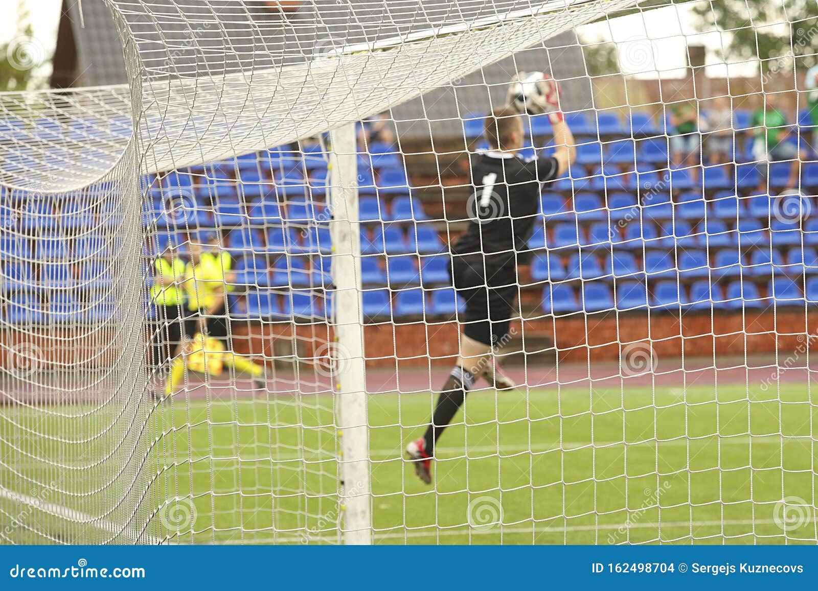 Goalkeeper Defending Gate editorial stock image. Image of tribune ...