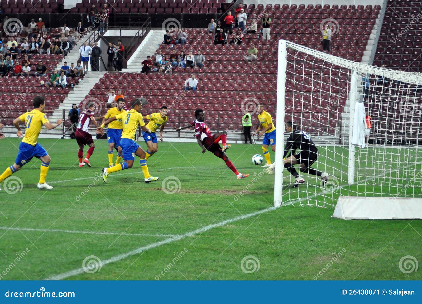 Goalkeeper defends a goal editorial photo. Image of athlete - 26430071