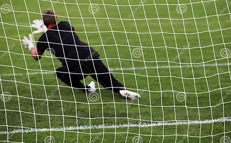 Goalkeeper diving save stock image. Image of action, back - 20835635