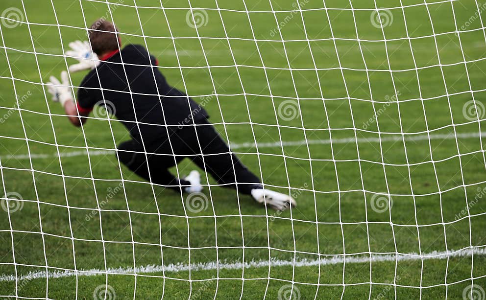 Goalkeeper diving save stock image. Image of action, back - 20835635
