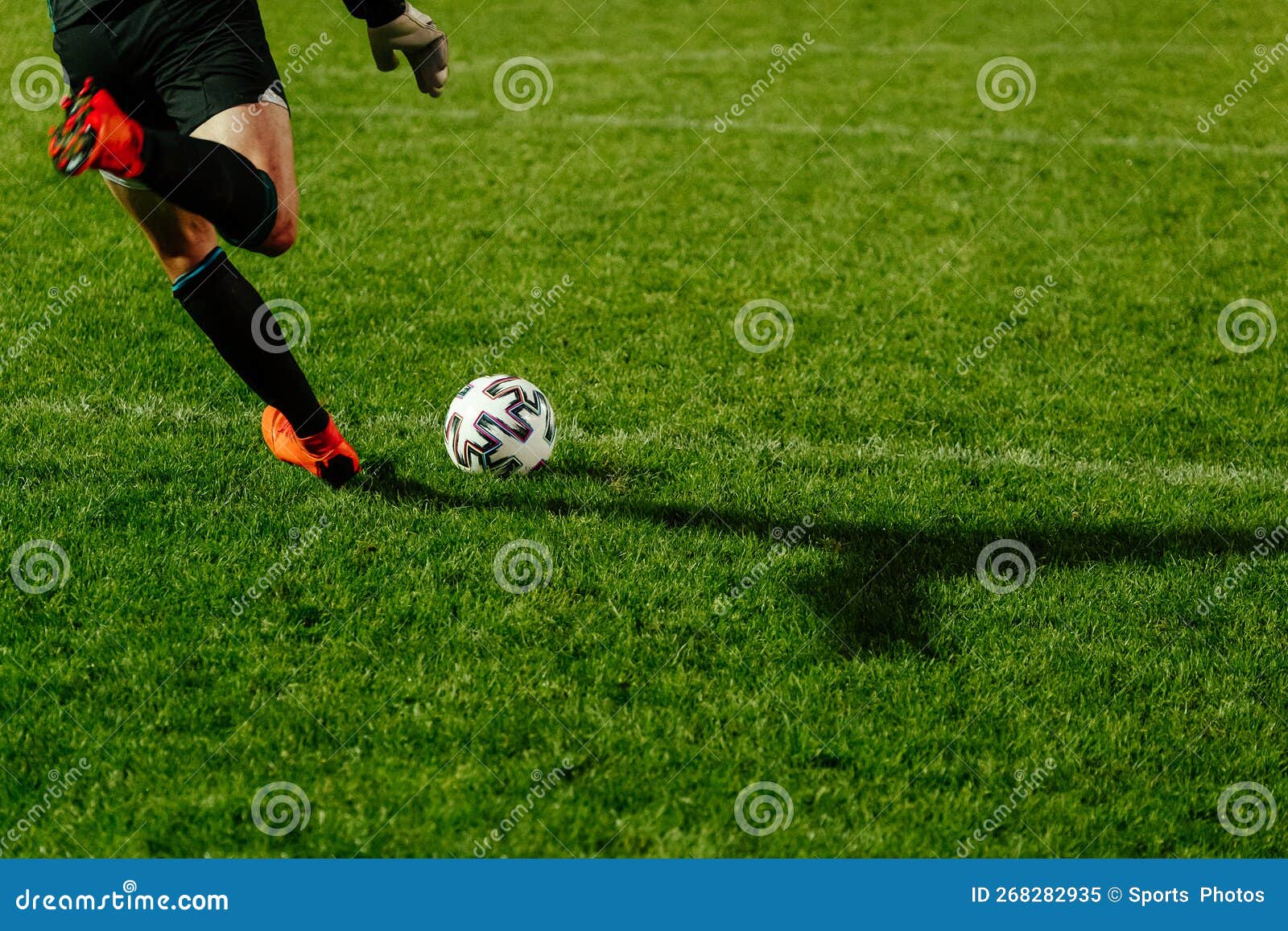 Goalkeeper goal kick stock image. Image of goal, football - 268282935