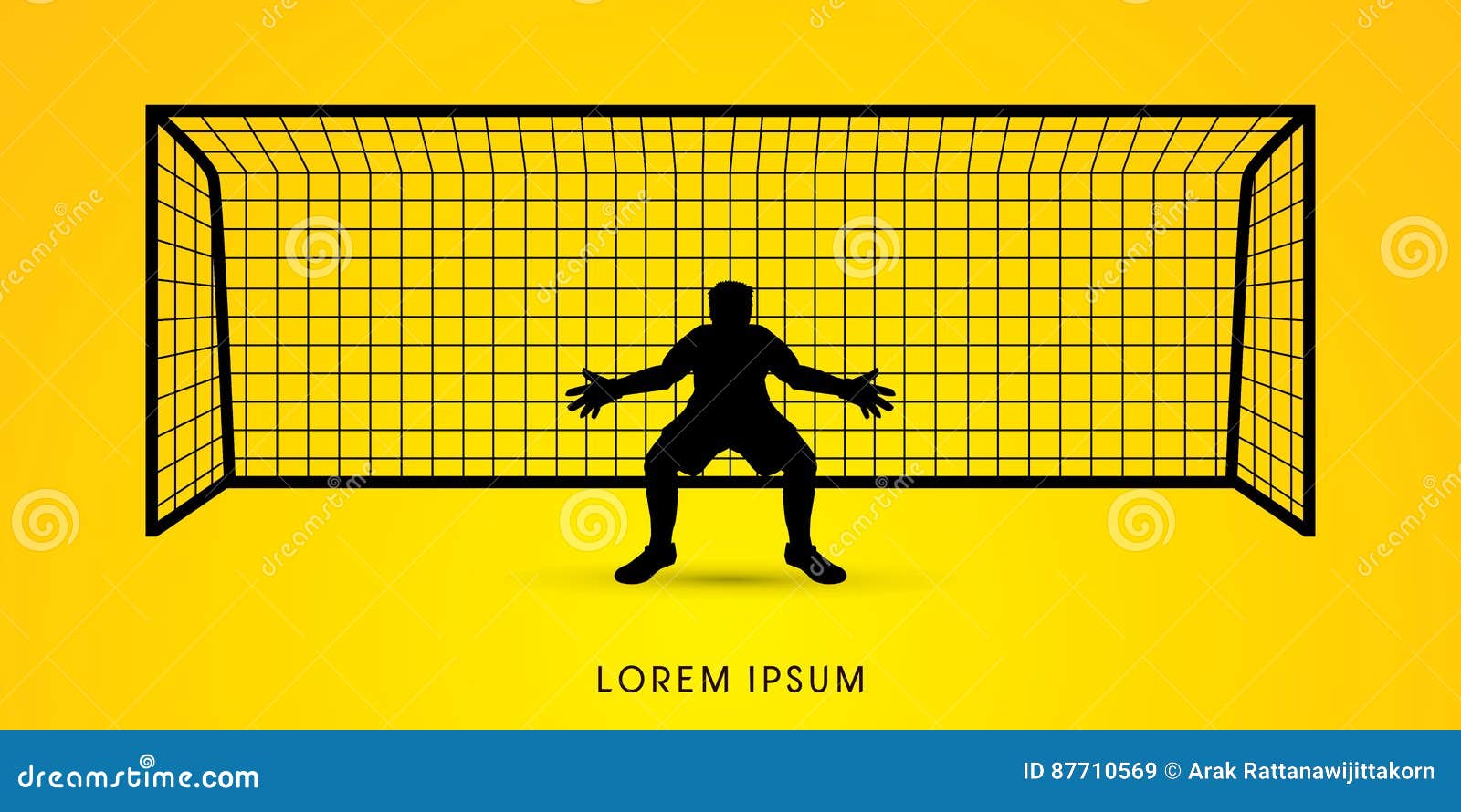 Goalkeeper graphic vector stock vector. Illustration of male - 87710569