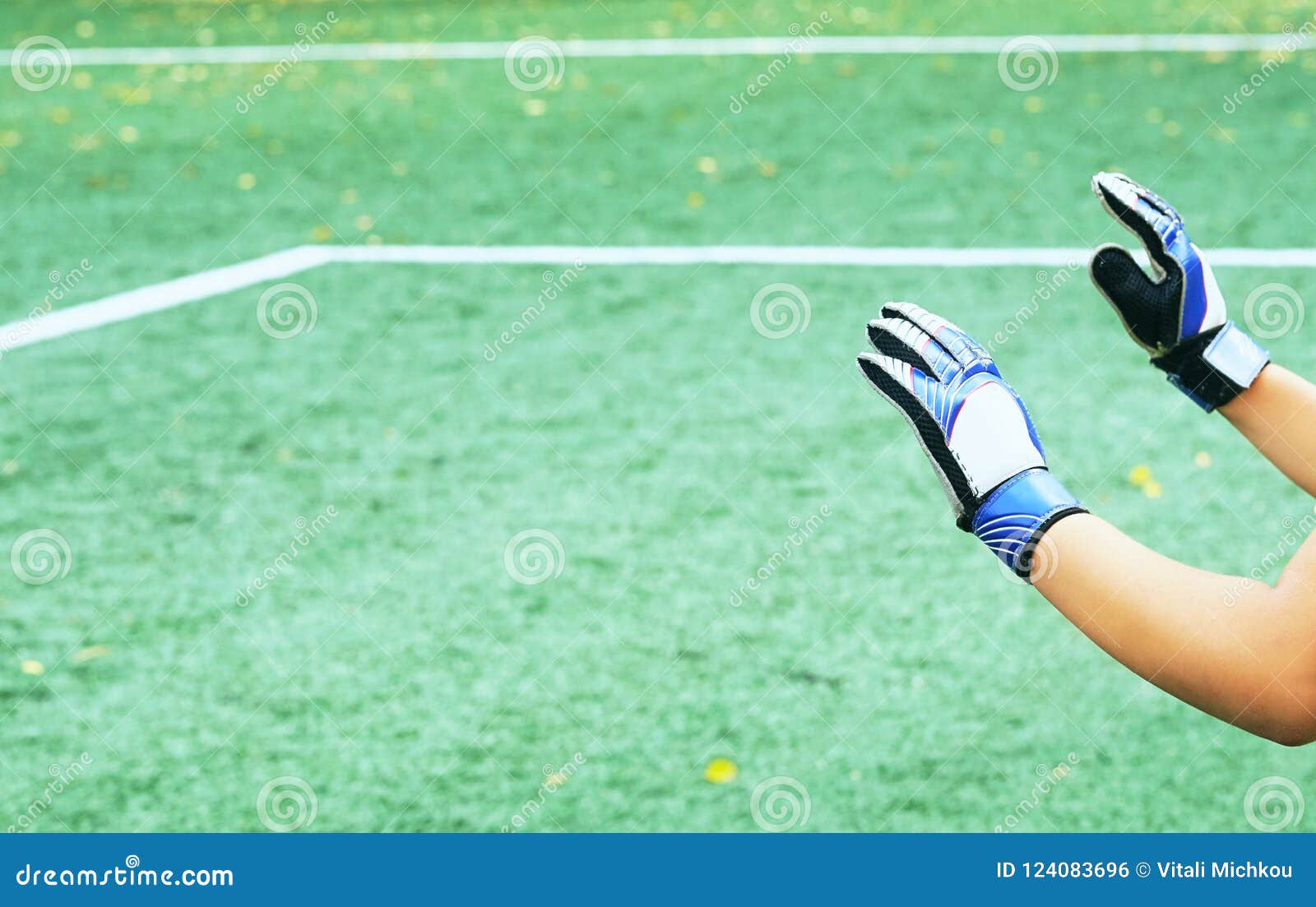 Goalkeeper Facing A Penalty Kick Training Of The Youth Football Team
