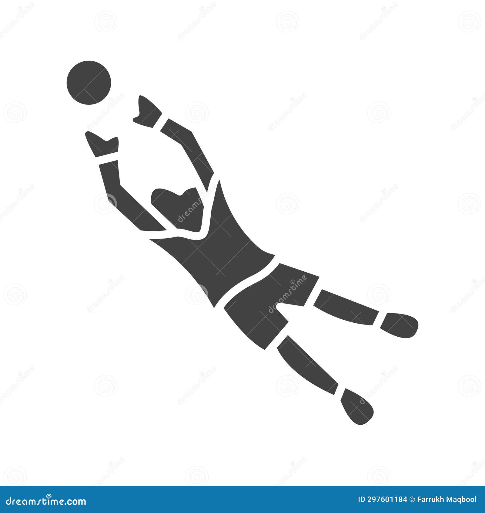 Goalkeeper Icon Vector Image. Stock Vector - Illustration of isolated ...