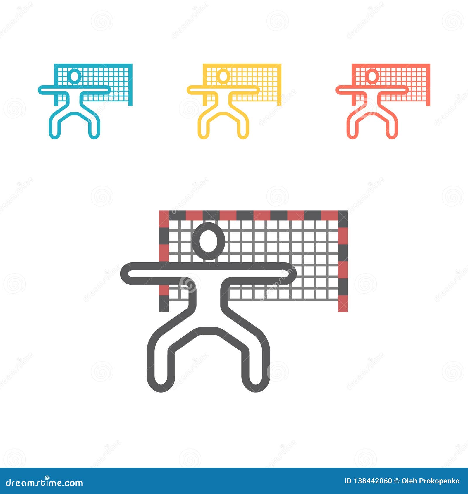 Goalkeeper Icon. Vector Signs for Web Graphics Stock Vector ...