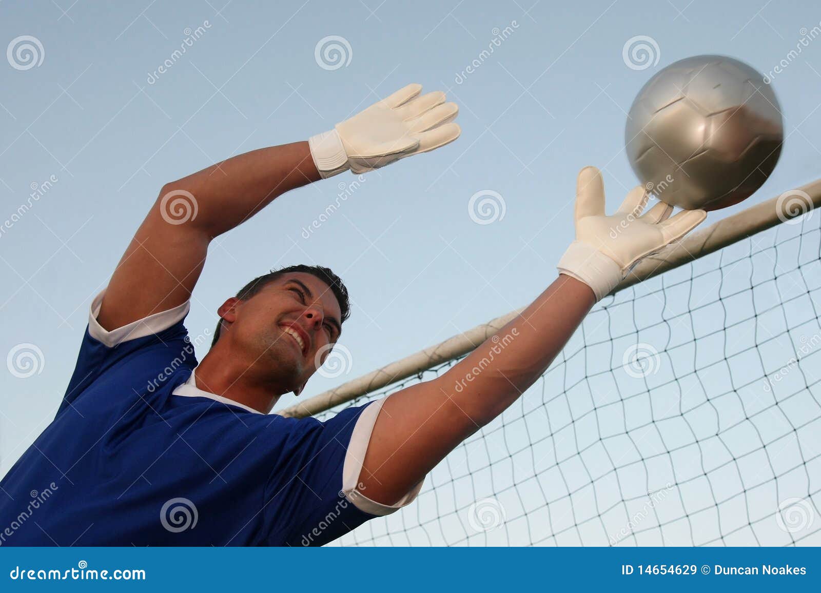 Goalkeeper Making a Save stock image. Image of caucasian - 14654629