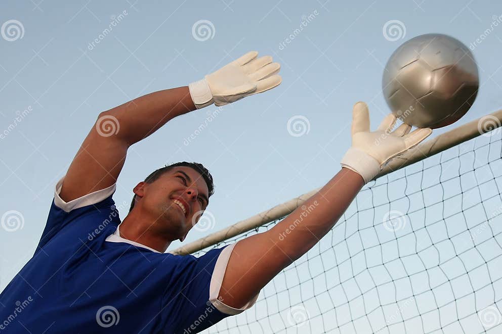 Goalkeeper Making a Save stock image. Image of caucasian - 14654629
