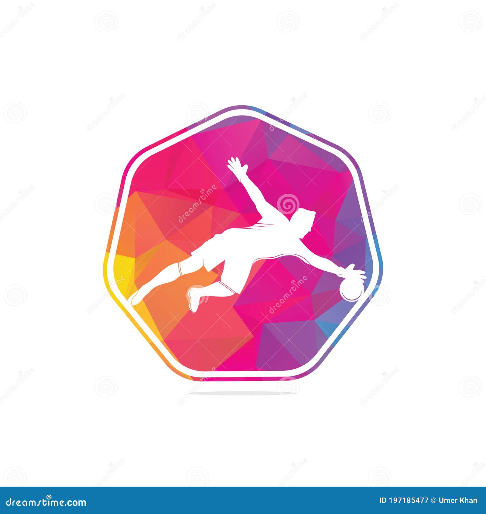 Goalkeeper player logo. stock vector. Illustration of championship ...