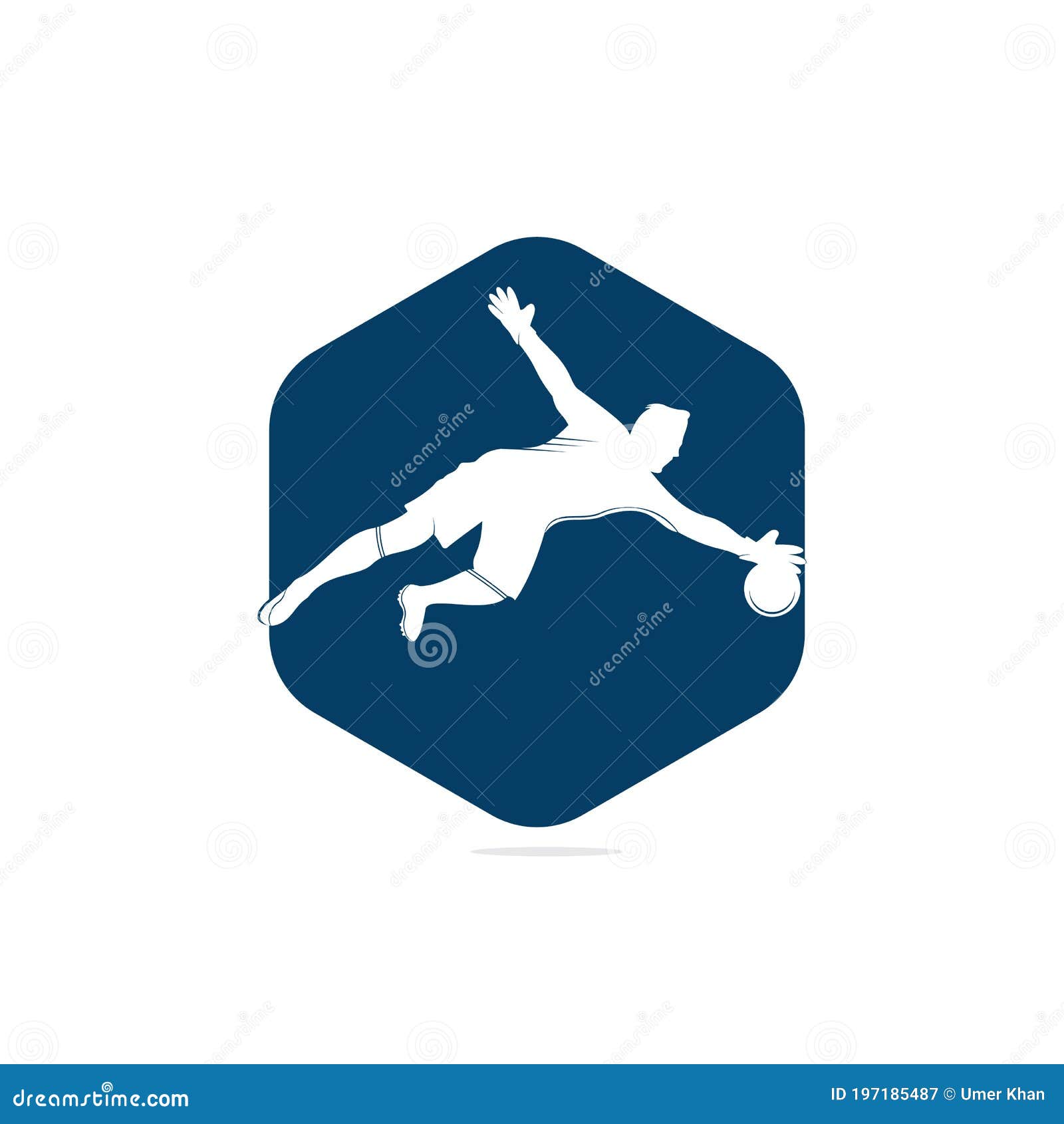 Goalkeeper player logo. stock vector. Illustration of championship ...