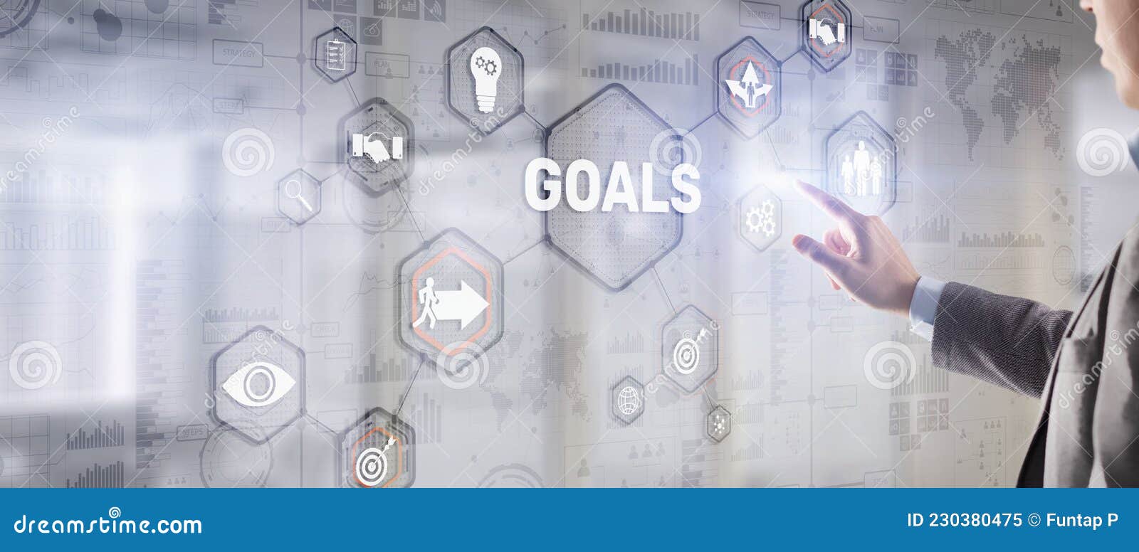 Goals Against Abstract Technology Background Stock Image - Image of ...