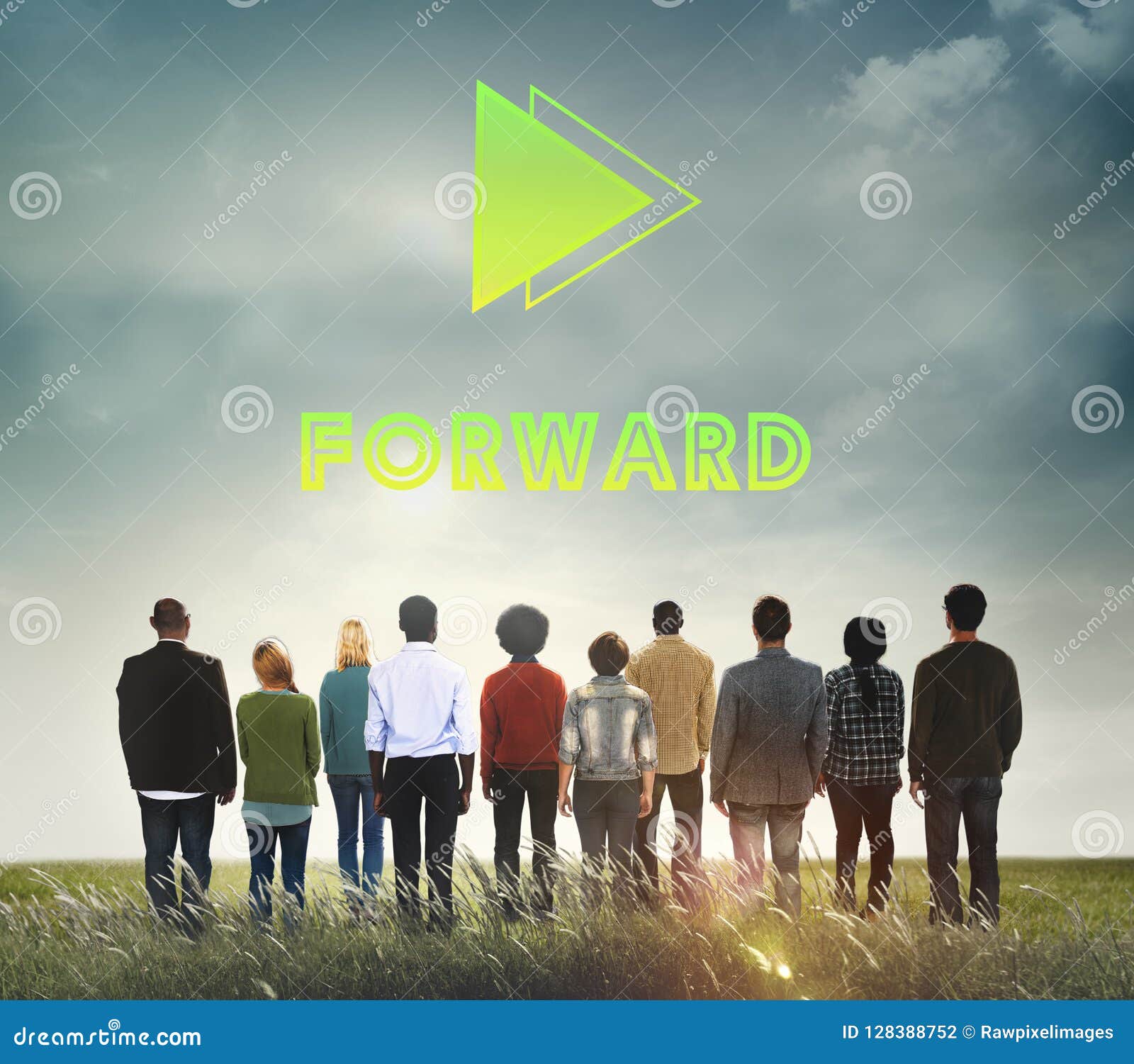 Goals Aim Forward Positivity Success Mission Concept Stock Photo ...
