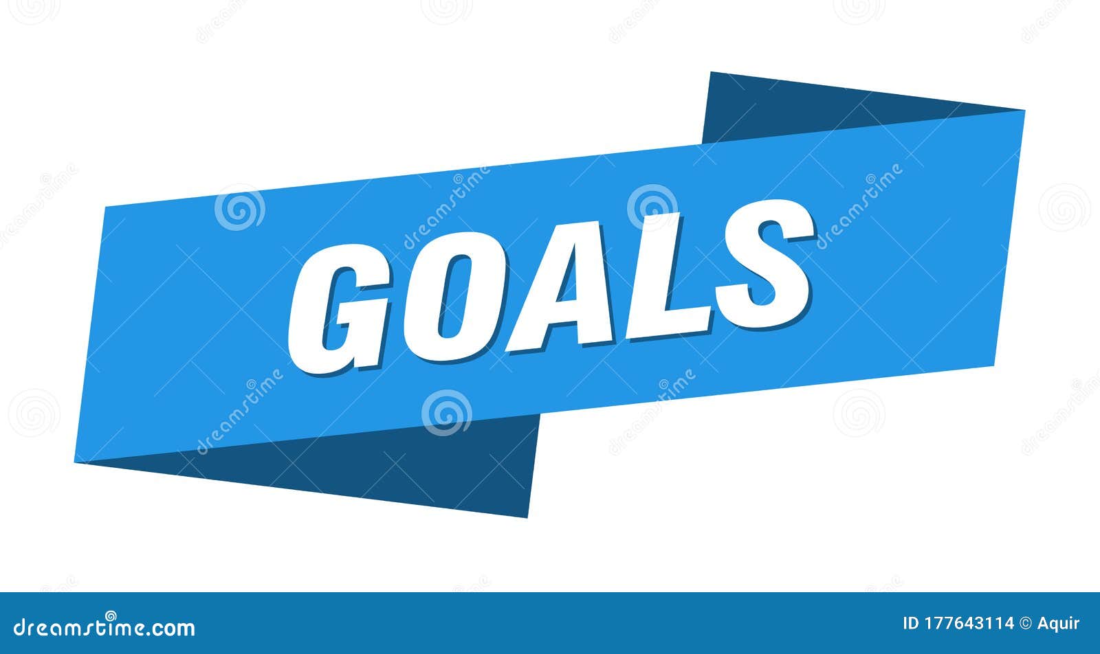 Goals Banner Template. Goals Ribbon Label Stock Vector - Illustration ...