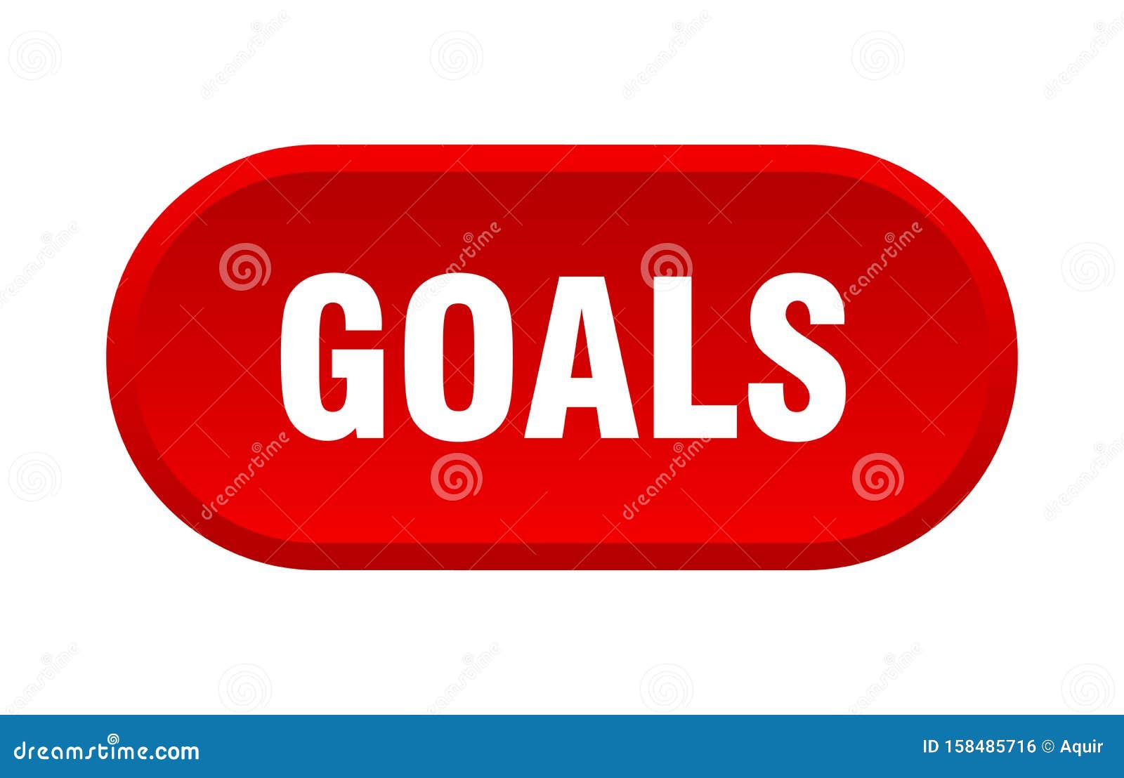 Goals button stock vector. Illustration of white, sign - 158485716