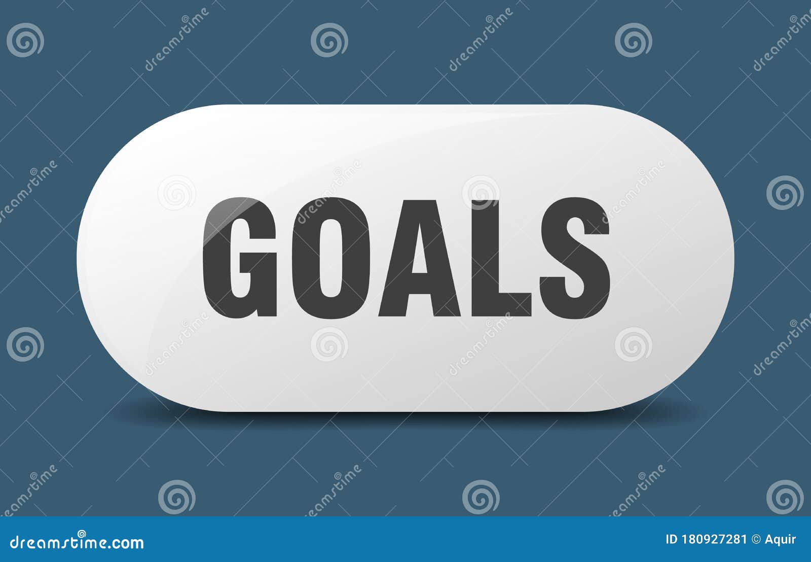 Goals Button. Goals Sign. Key. Push Button Stock Vector - Illustration ...