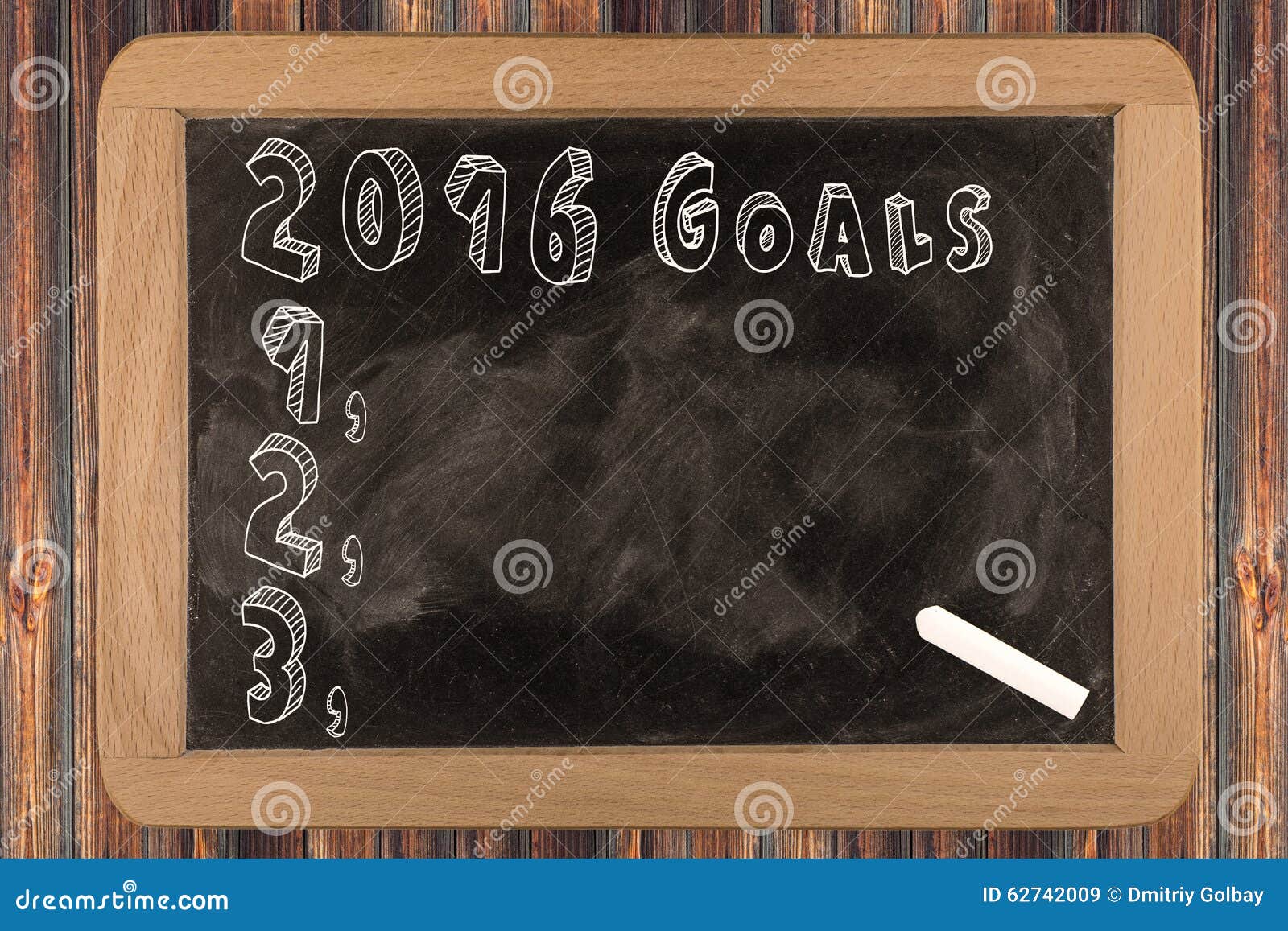 2016 Goals chalkboard stock image. Image of blackboard - 62742009