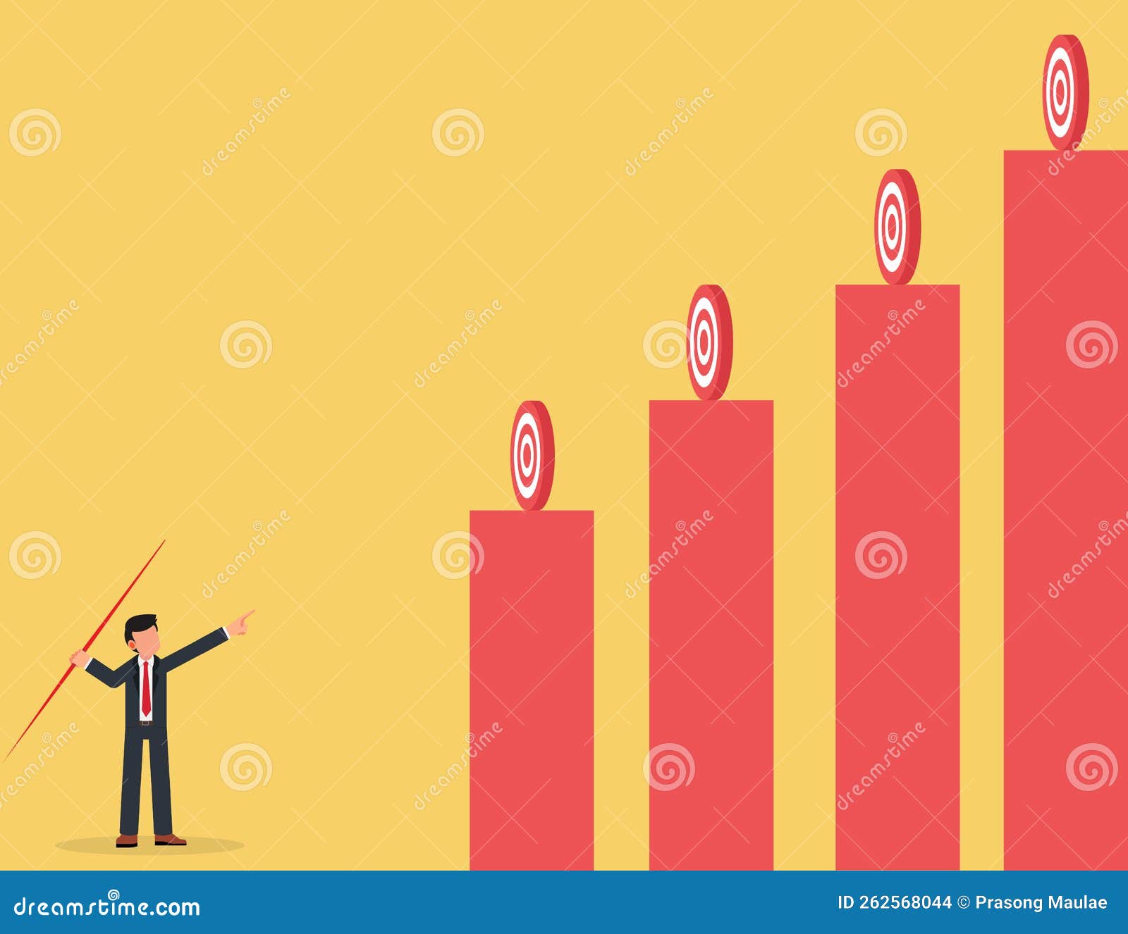 Goals and challenges. stock vector. Illustration of goal - 262568044