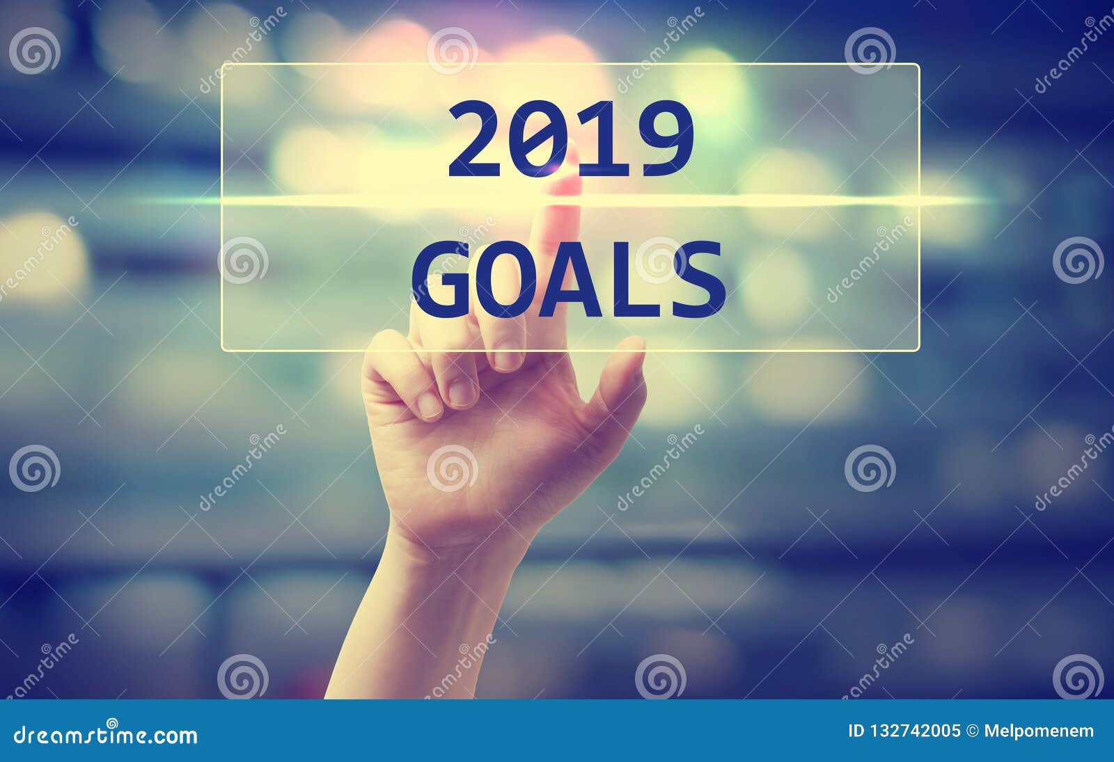 2019 Goals Concept with Hand Stock Image - Image of point, screen ...