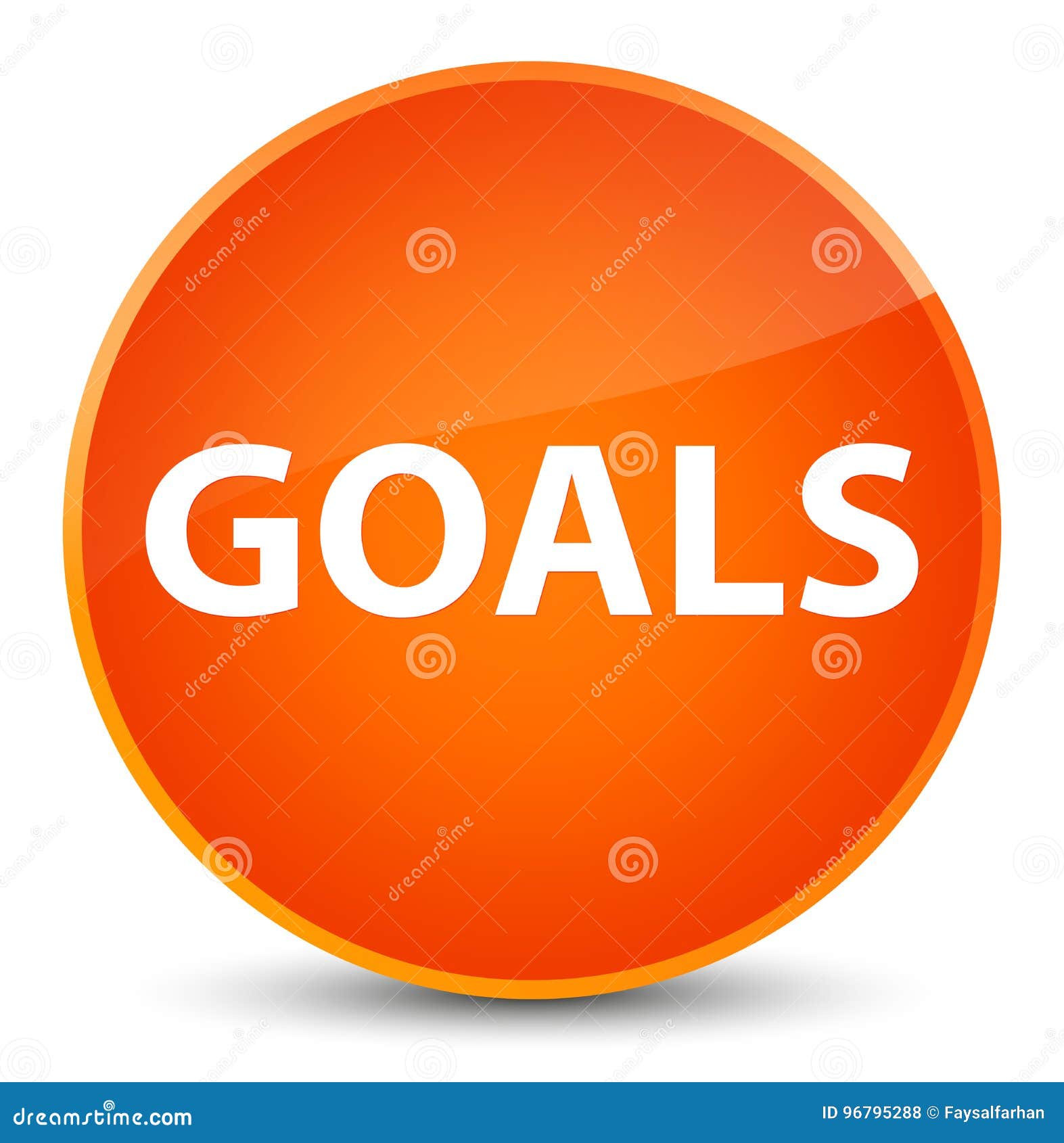 Goals Elegant Orange Round Button Stock Illustration - Illustration of ...