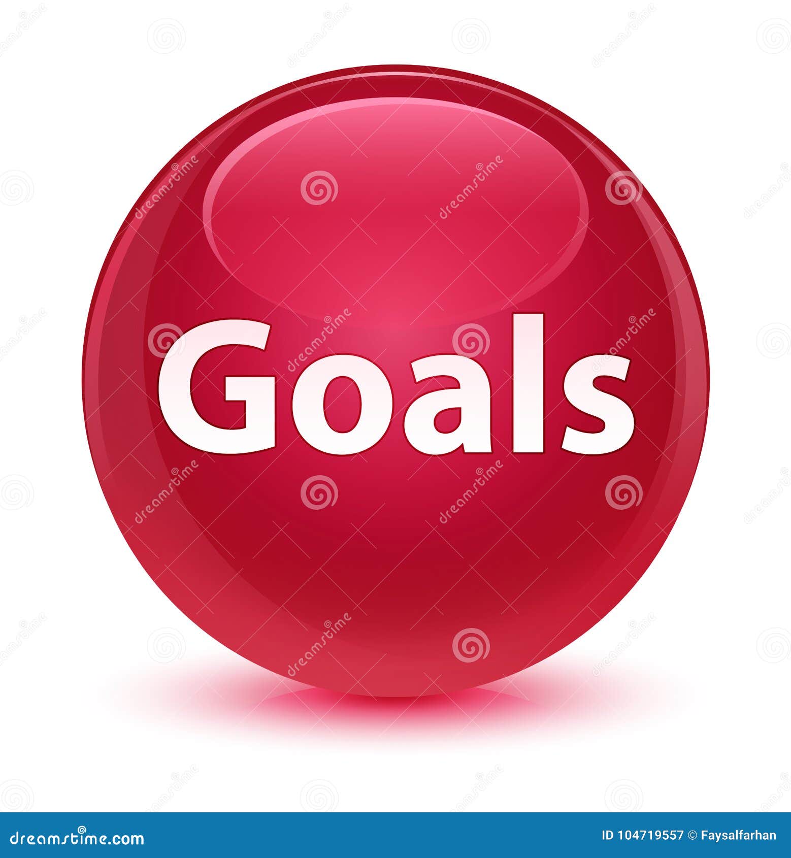 Goals Glassy Pink Round Button Stock Illustration - Illustration of ...