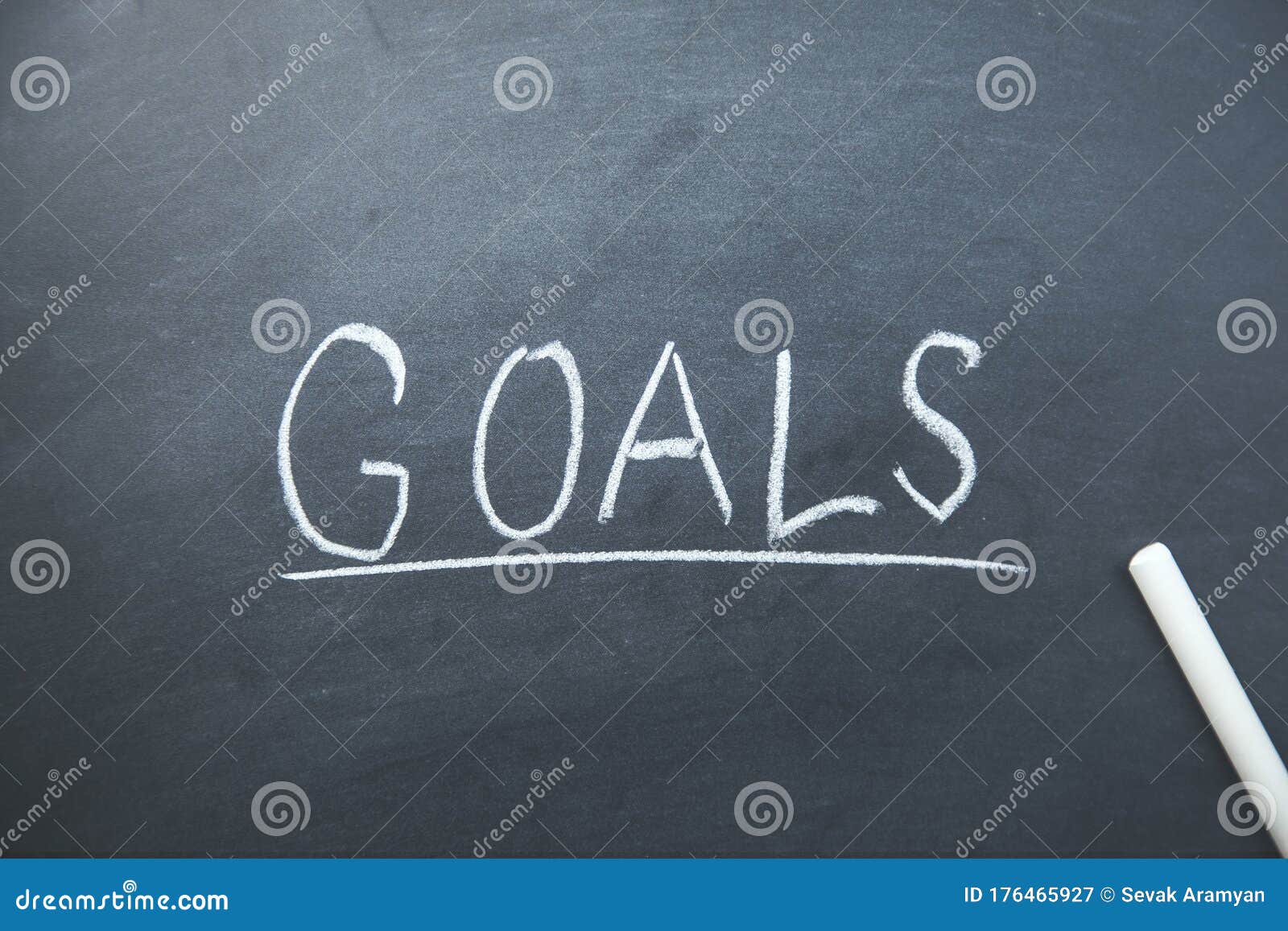 Goals Handwritten with White Chalk on a Blackboard Stock Image - Image ...