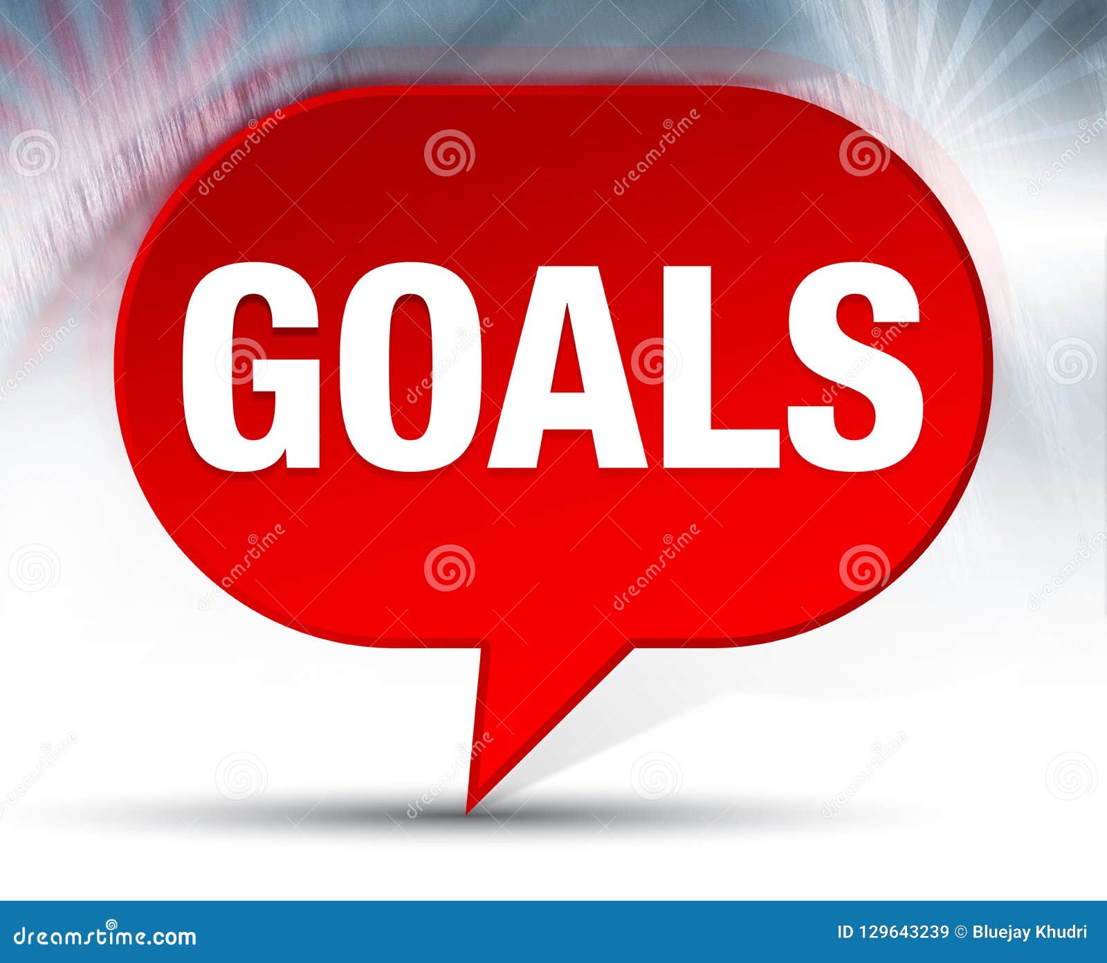 Goals Red Bubble Background Stock Illustration - Illustration of goals ...