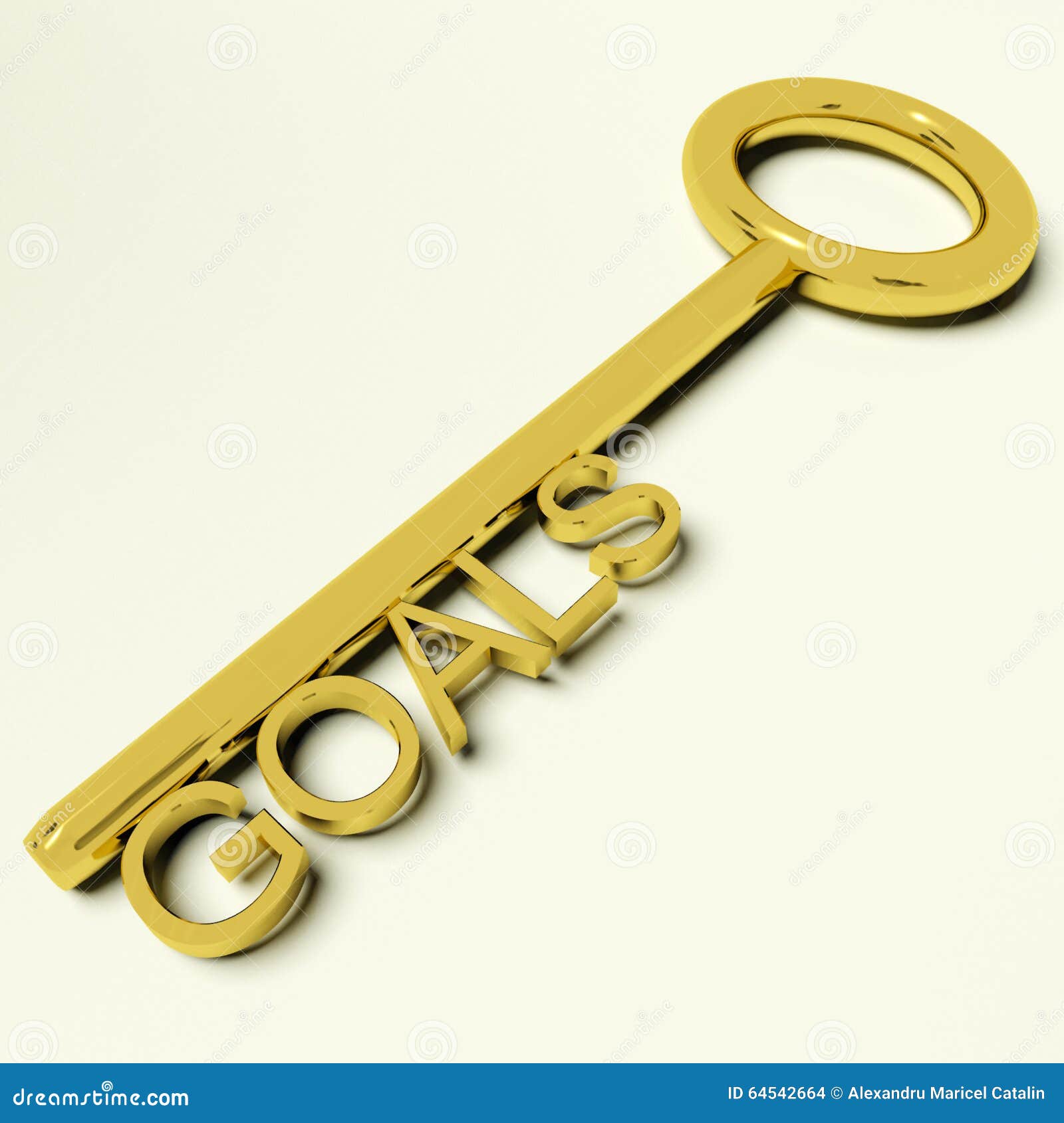 Goals Key Representing Aspirations and Targets Stock Photo - Image of ...