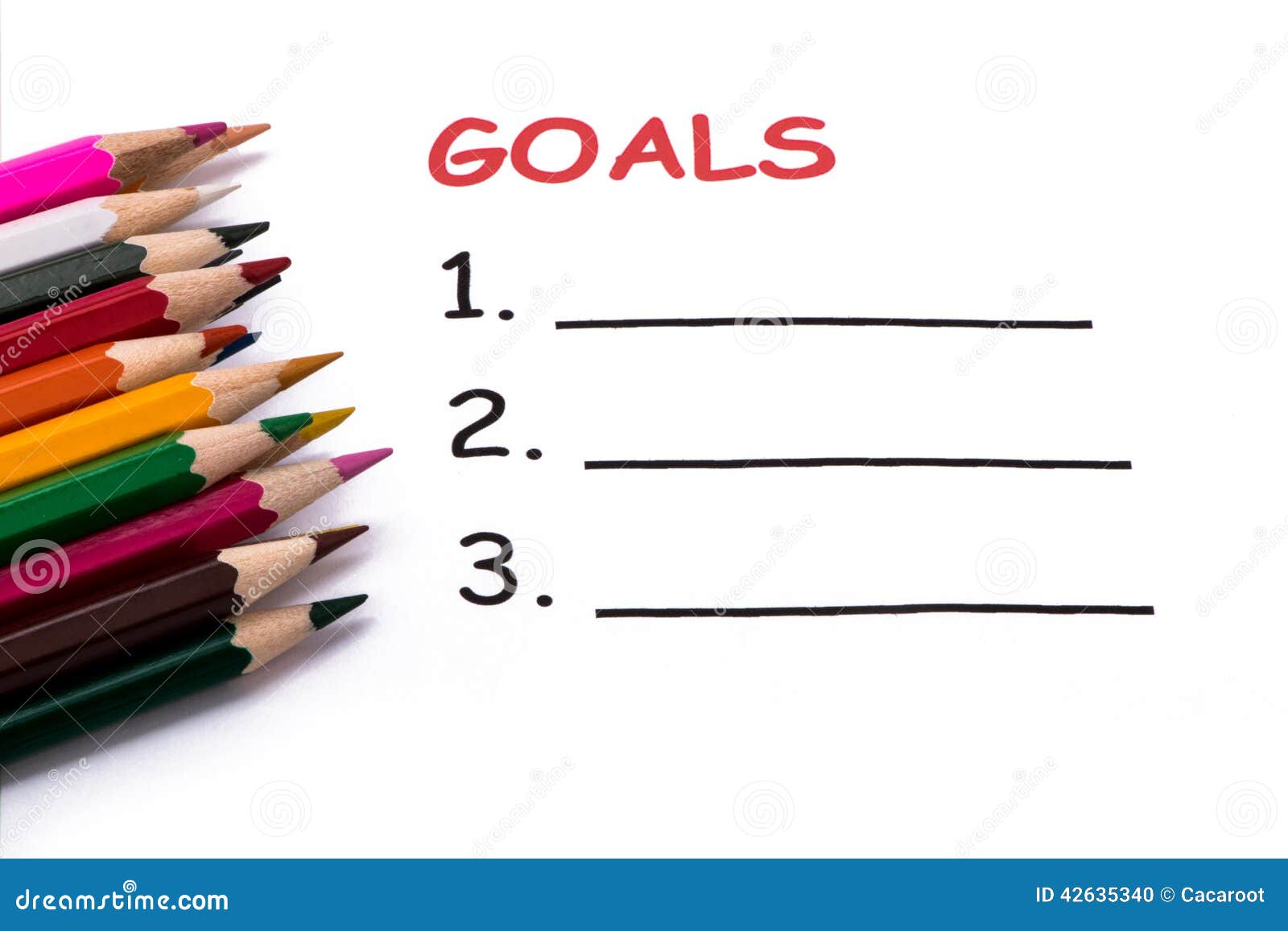 Goals list stock photo. Image of pencil, list, goal, font - 42635340