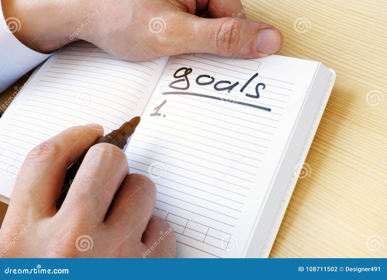 Goals List Written in a Note. Stock Photo - Image of checklist ...