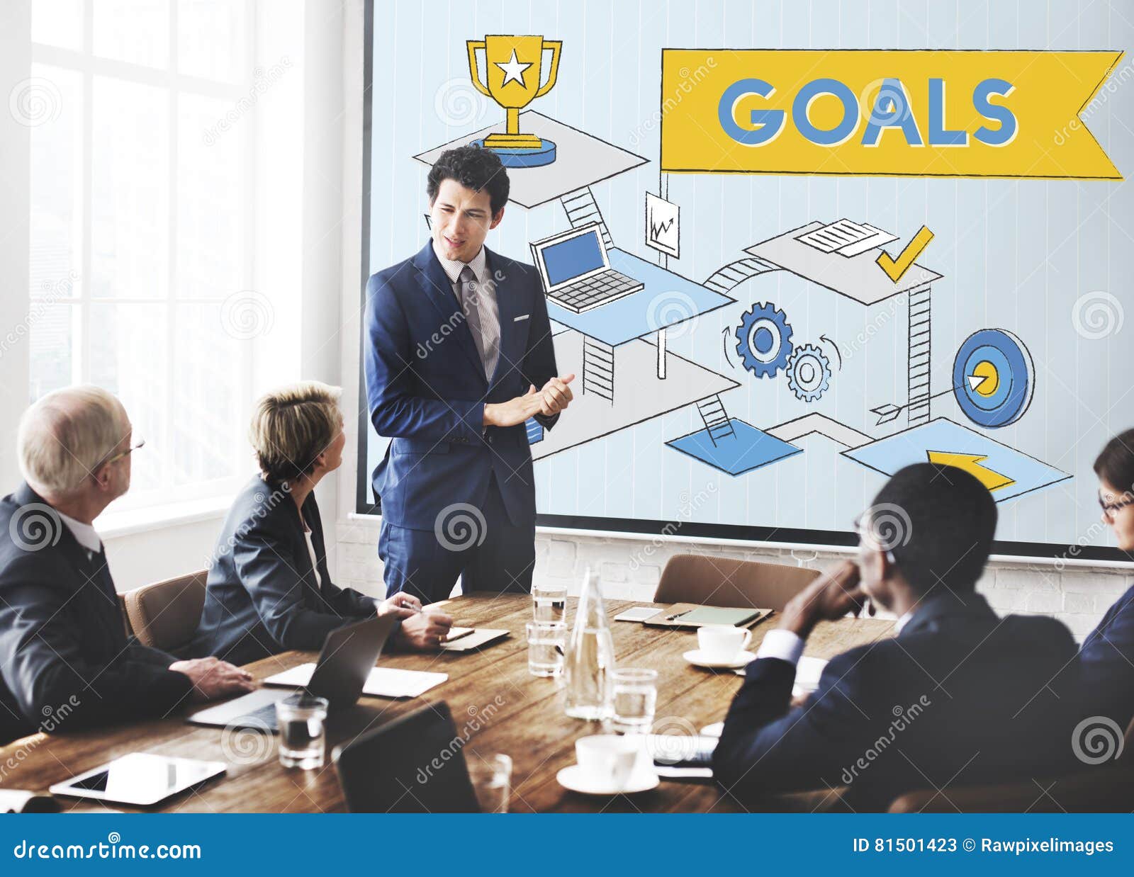 Goals Mission Motivation Aspiration Target Concept Stock Image - Image ...