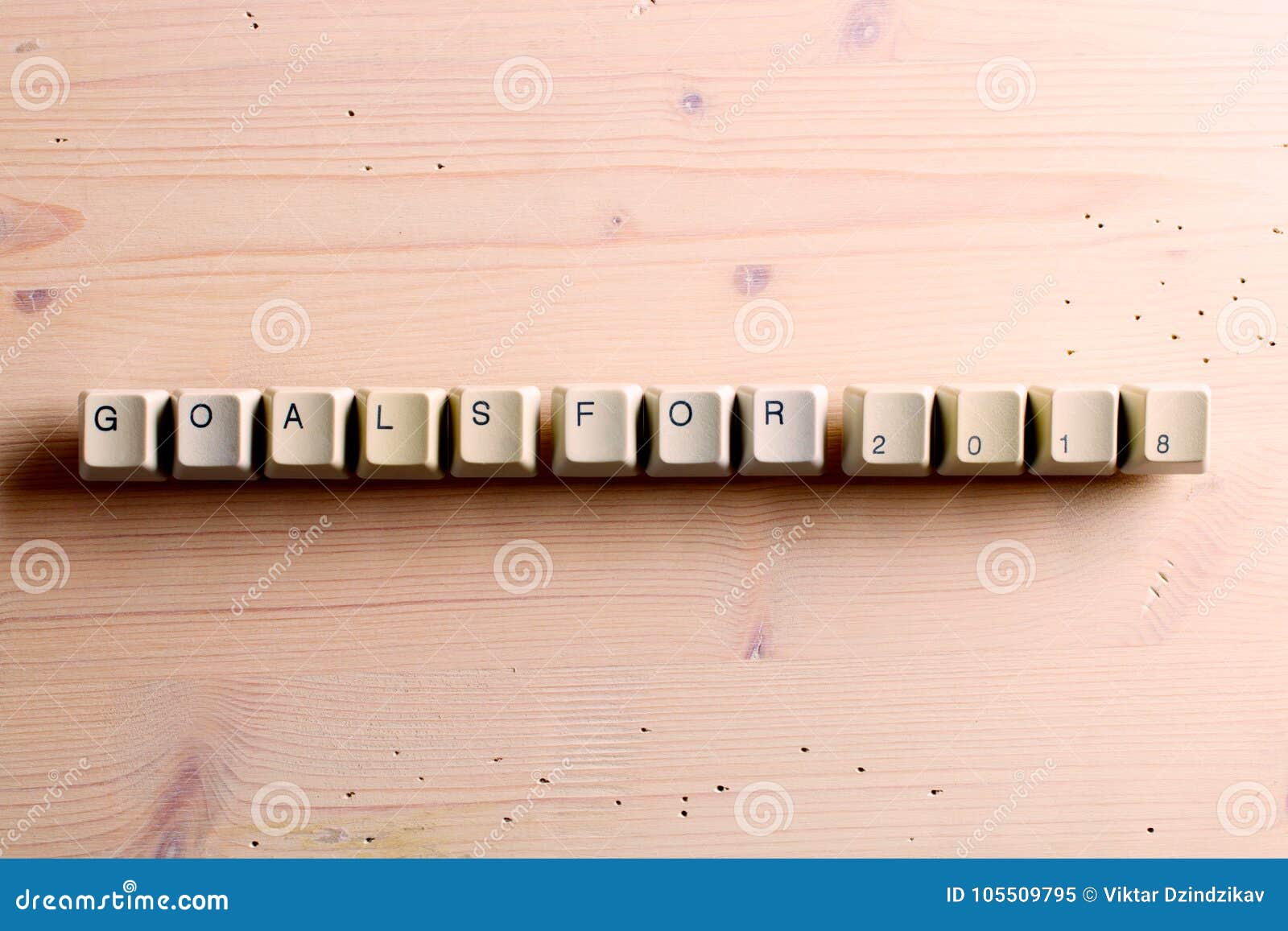 Goals for New Year 2018 on Computer Keyboard Keys Buttons on a W Stock ...
